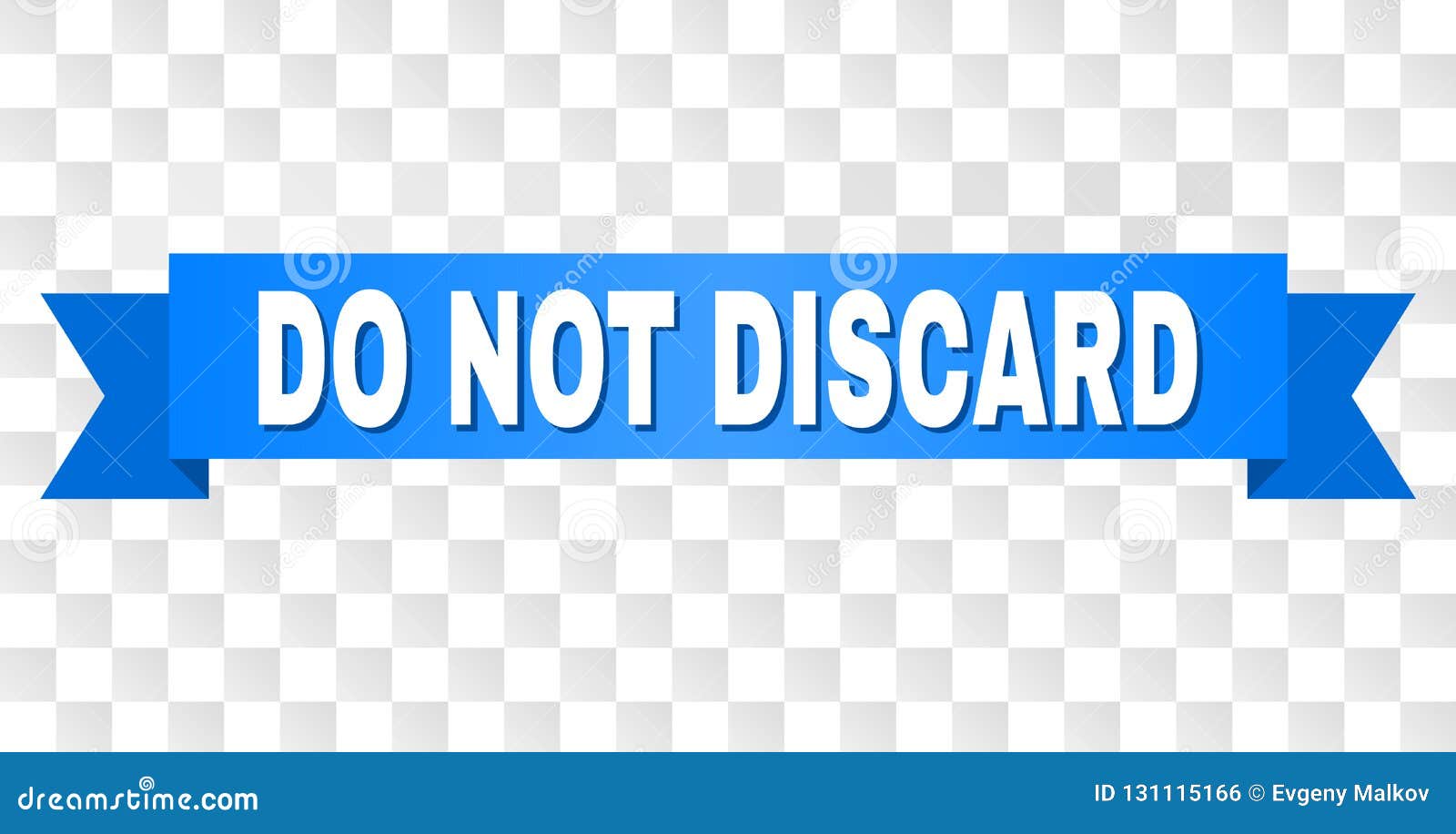 Blue Stripe with DO NOT DISCARD Text Stock Vector - Illustration of ...