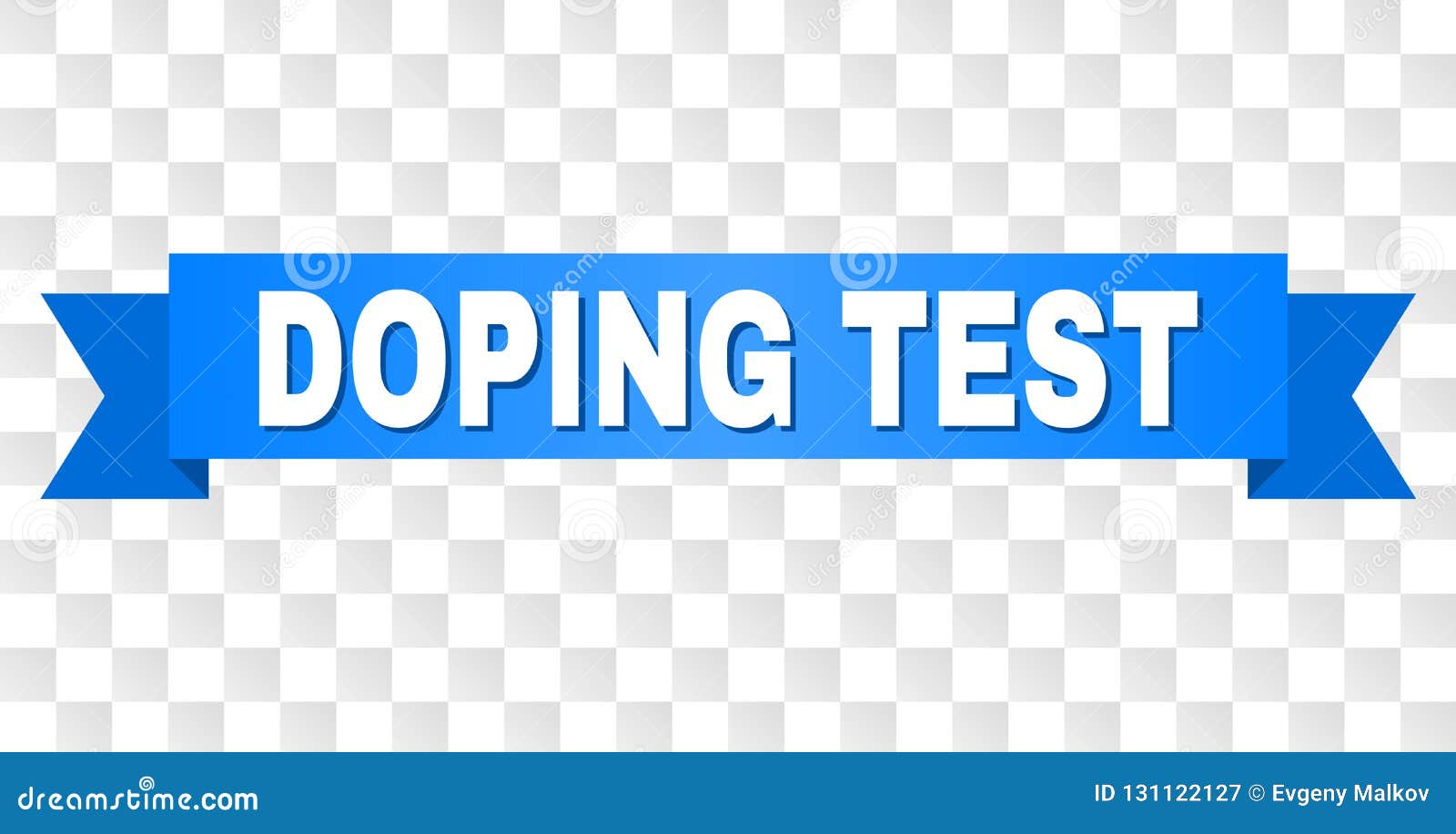 Blue Stripe with DOPING TEST Caption Stock Vector - Illustration of ...
