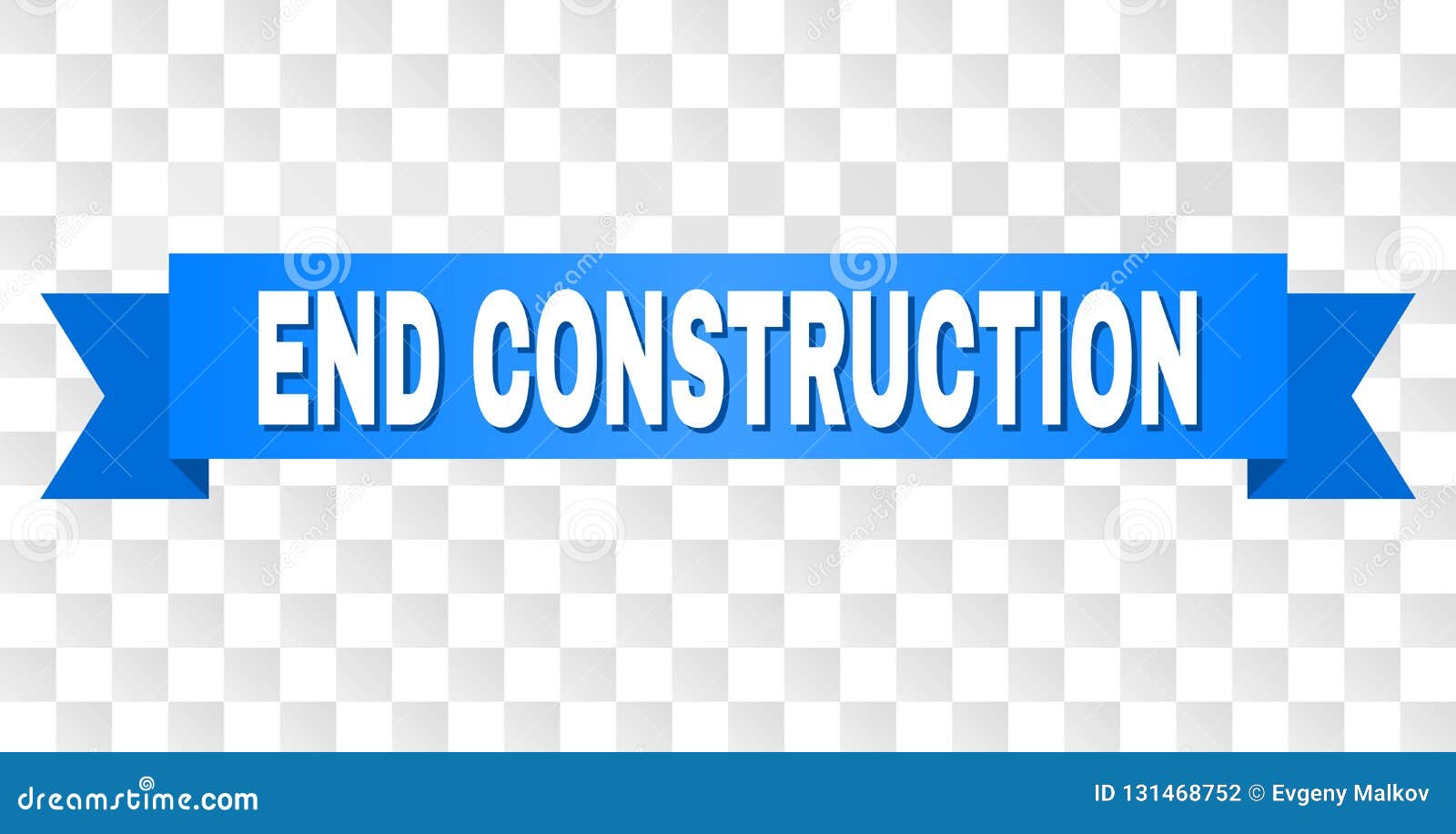Blue Stripe with END CONSTRUCTION Caption Stock Vector - Illustration ...