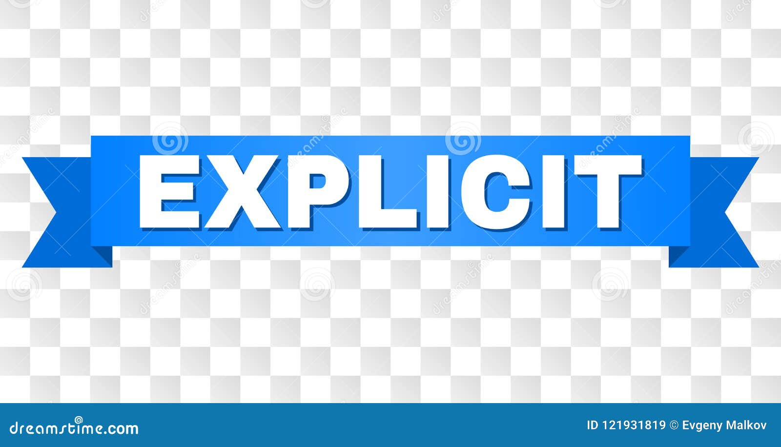 Blue Stripe with EXPLICIT Text Stock Vector - Illustration of ...