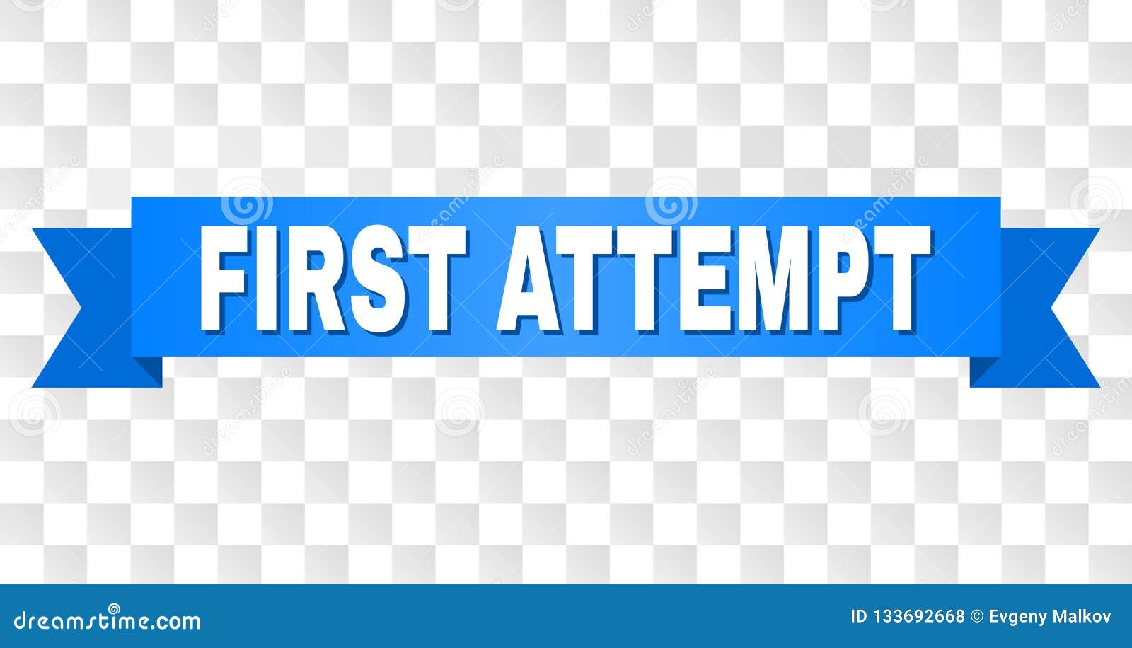Blue Stripe with FIRST ATTEMPT Title Stock Vector - Illustration of ...