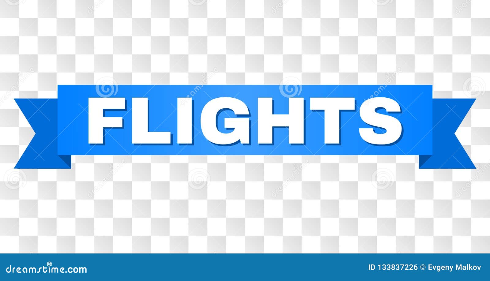 Blue Stripe with FLIGHTS Text Stock Vector - Illustration of sticker ...