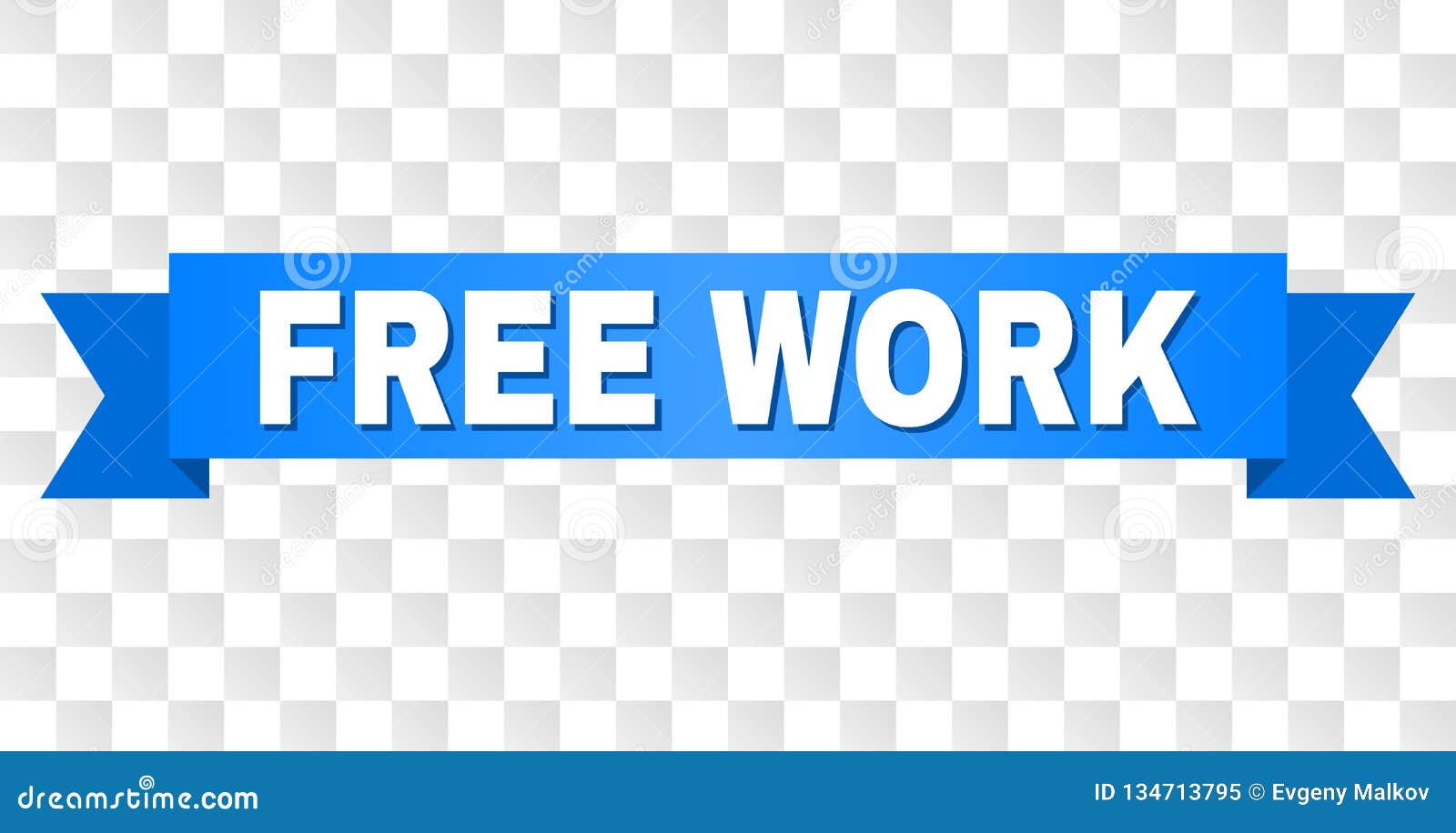 Blue Stripe with FREE WORK Title Stock Vector - Illustration of ribbon ...