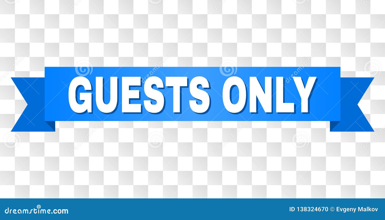 Blue Stripe with GUESTS only Text Stock Vector - Illustration of ...