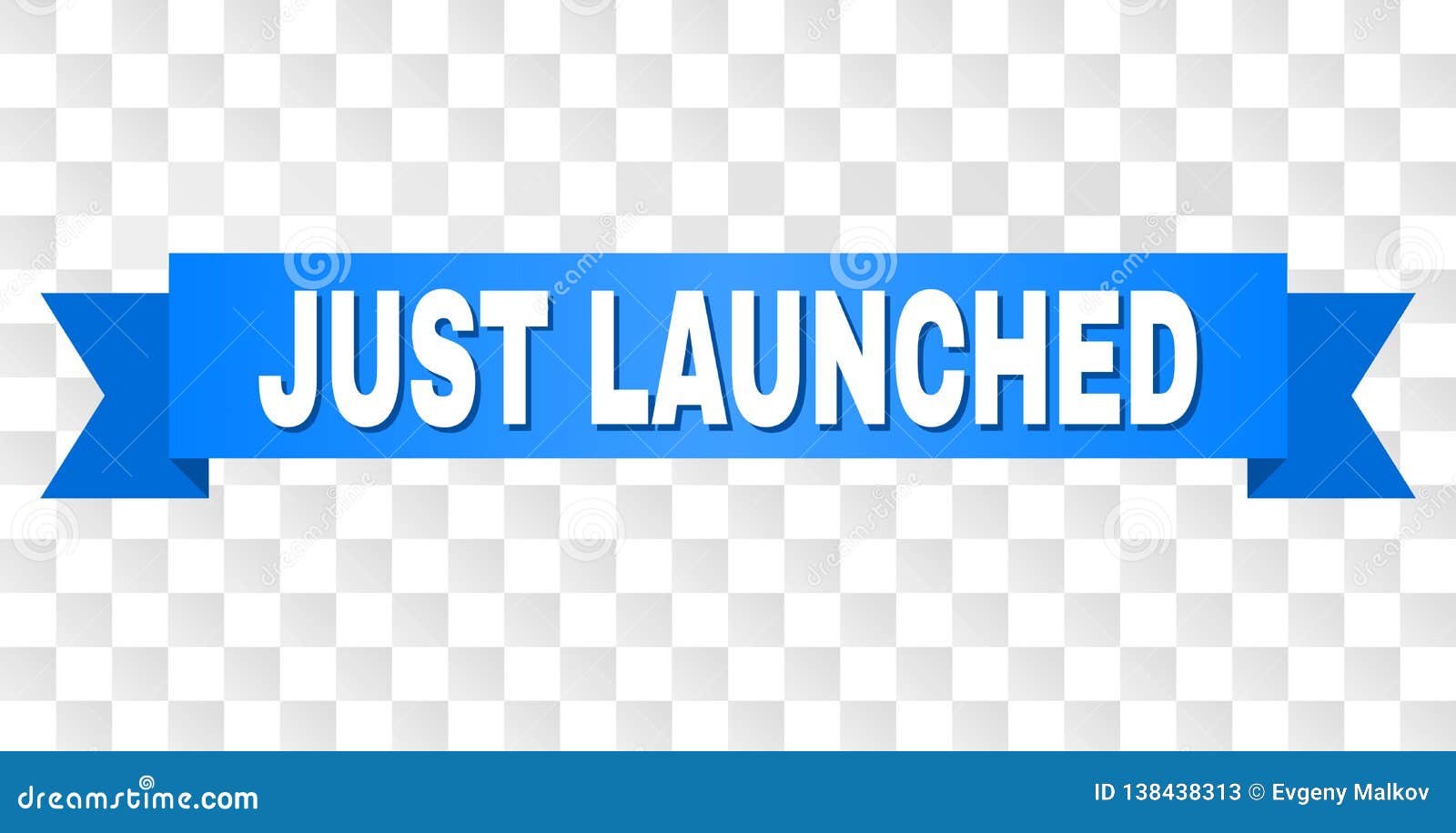 Blue Stripe with JUST LAUNCHED Caption Stock Vector - Illustration of ...