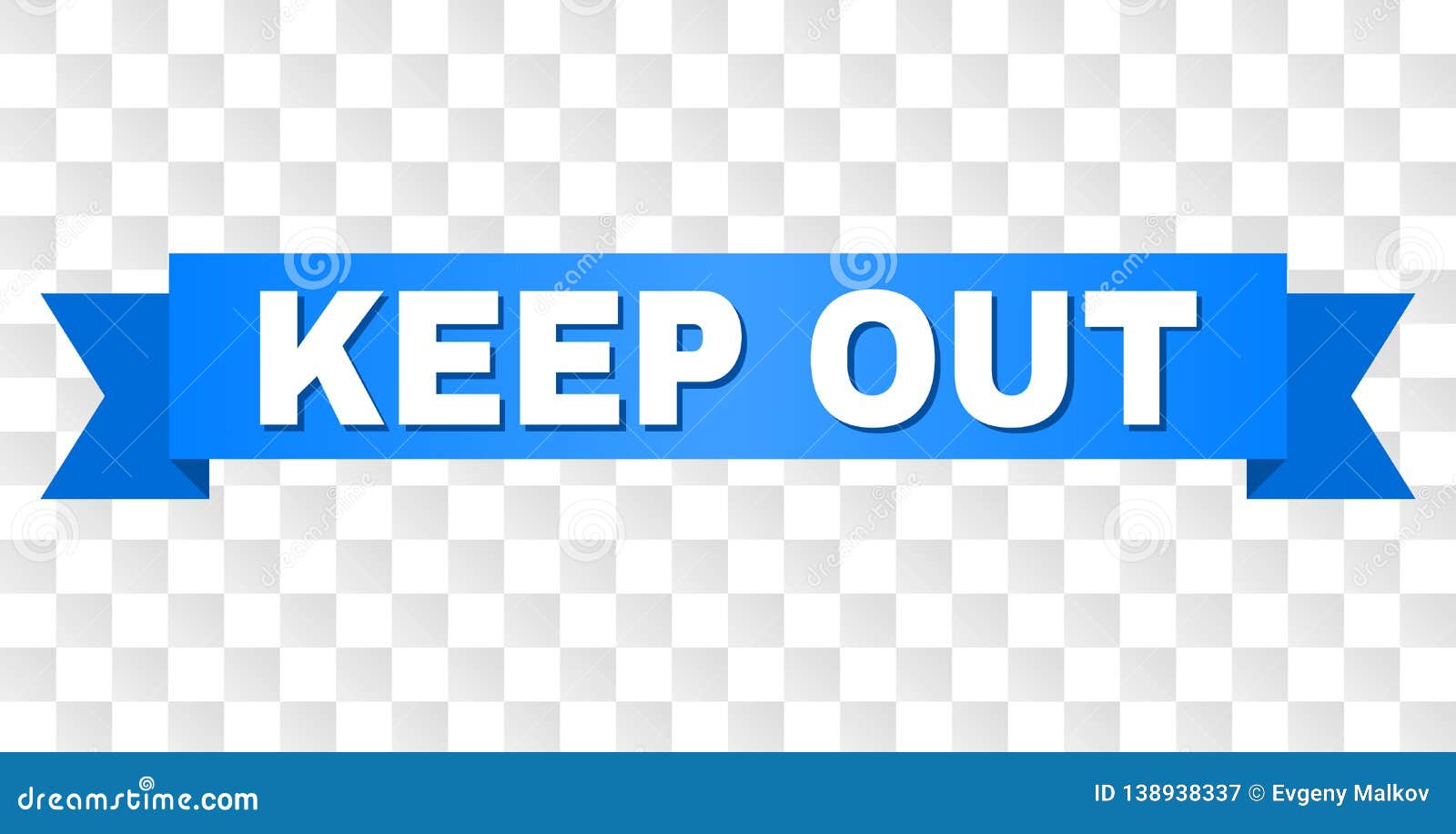 Blue Stripe with KEEP OUT Caption Stock Vector - Illustration of emblem ...