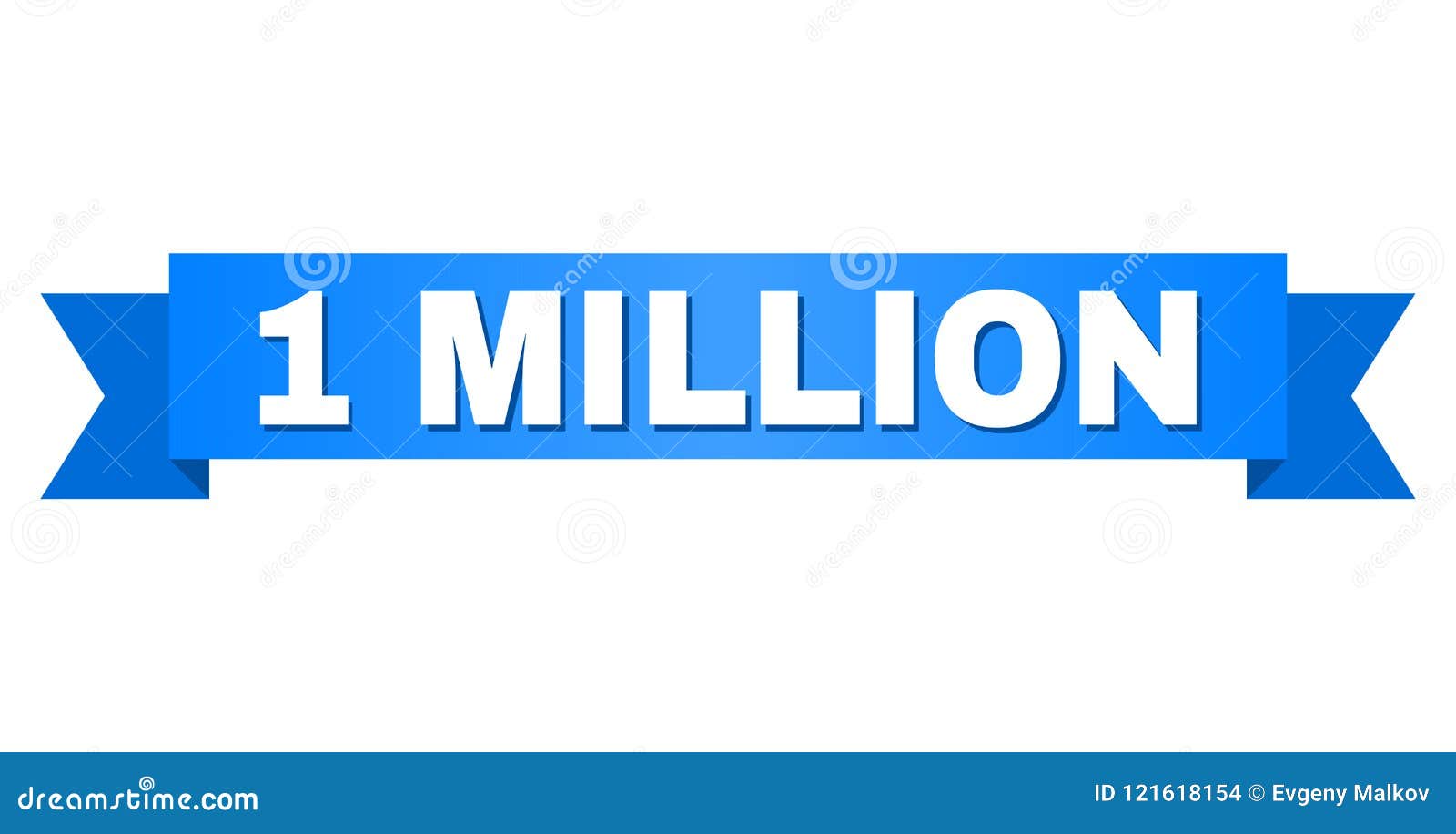 Blue Stripe with 1 MILLION Caption Stock Vector - Illustration of text ...