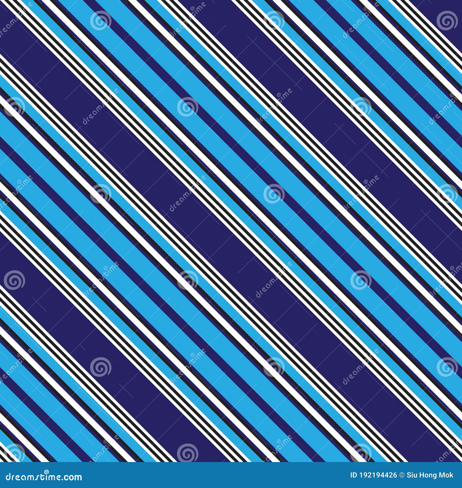 Blue Stripe Seamless Pattern Background in Diagonal Style Stock Vector ...