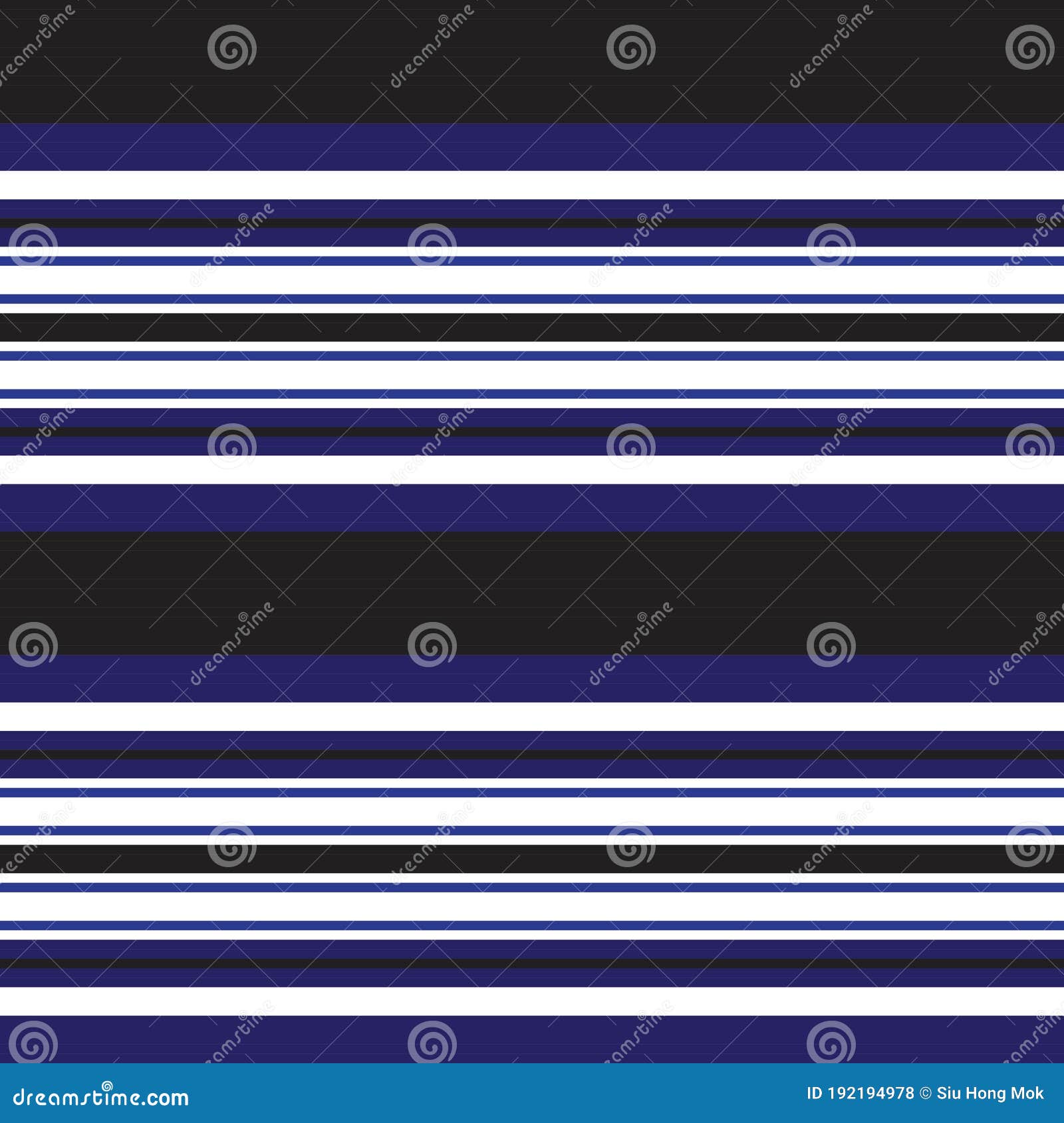 Blue Stripe Seamless Pattern Background in Horizontal Style Stock ...