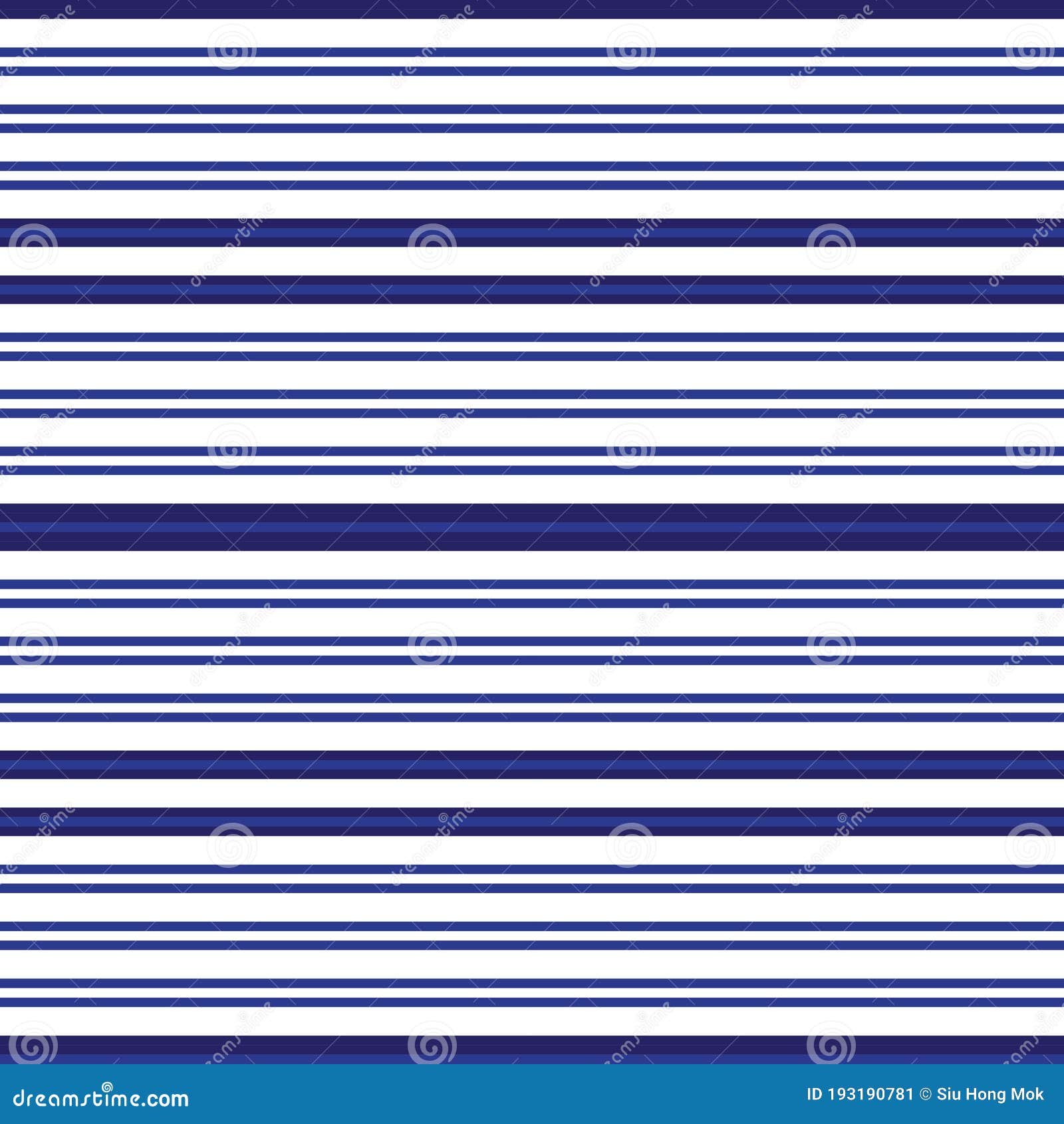 Blue Stripe Seamless Pattern Background in Horizontal Style Stock ...