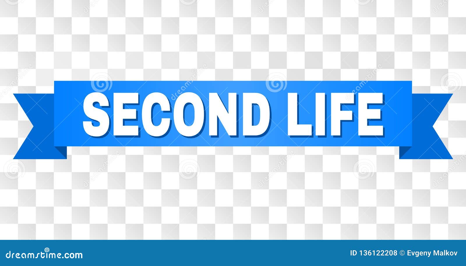 Blue Stripe with SECOND LIFE Caption Stock Vector - Illustration of ...