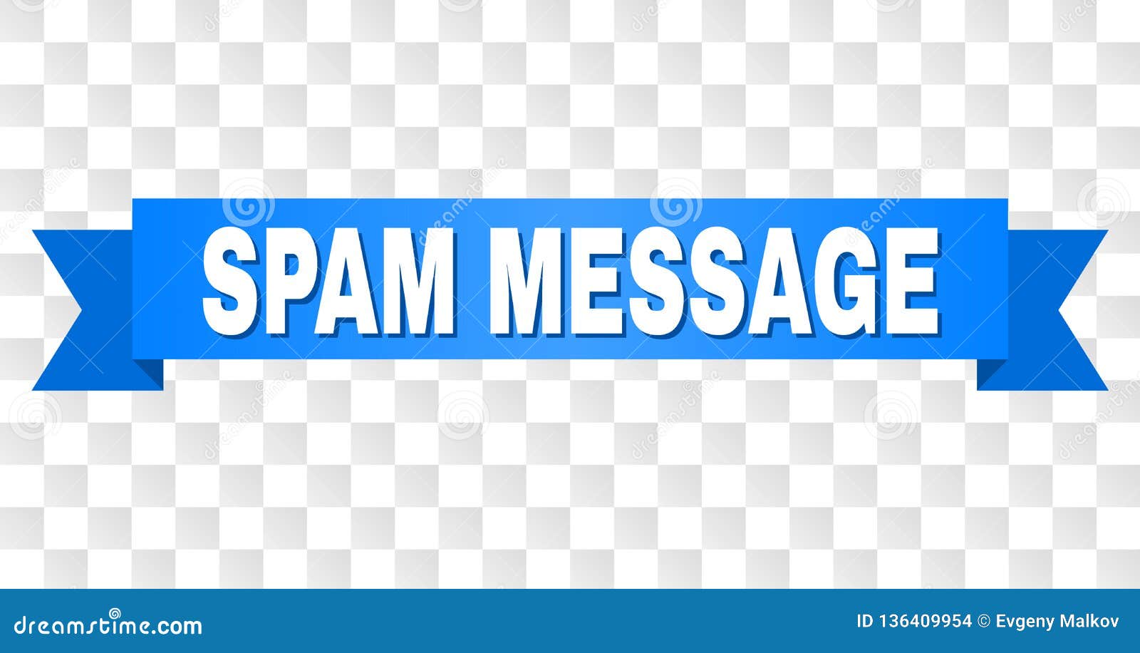 Blue Stripe with SPAM MESSAGE Caption Stock Vector - Illustration of ...