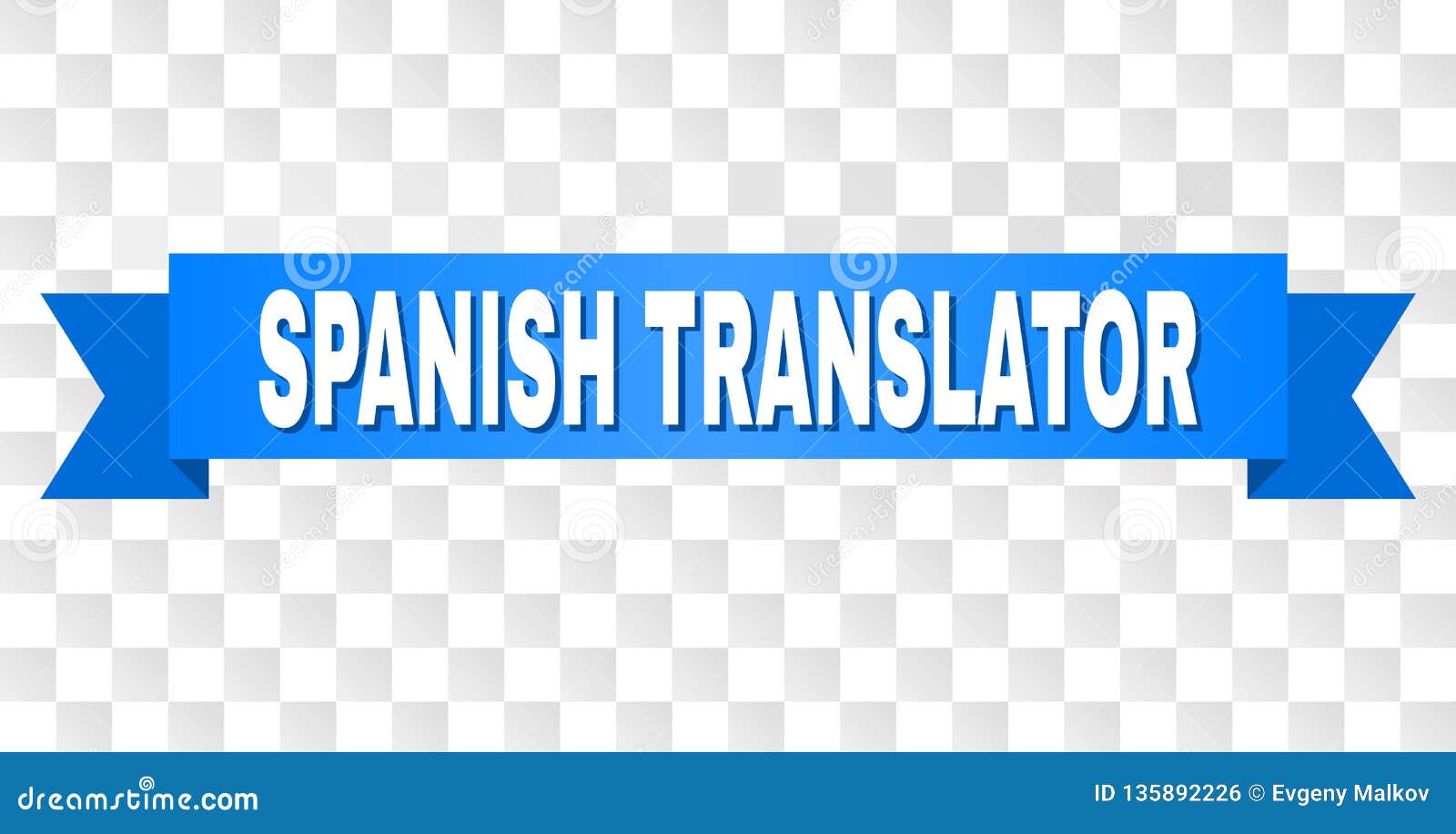 Blue Stripe with SPANISH TRANSLATOR Caption Stock Vector - Illustration ...
