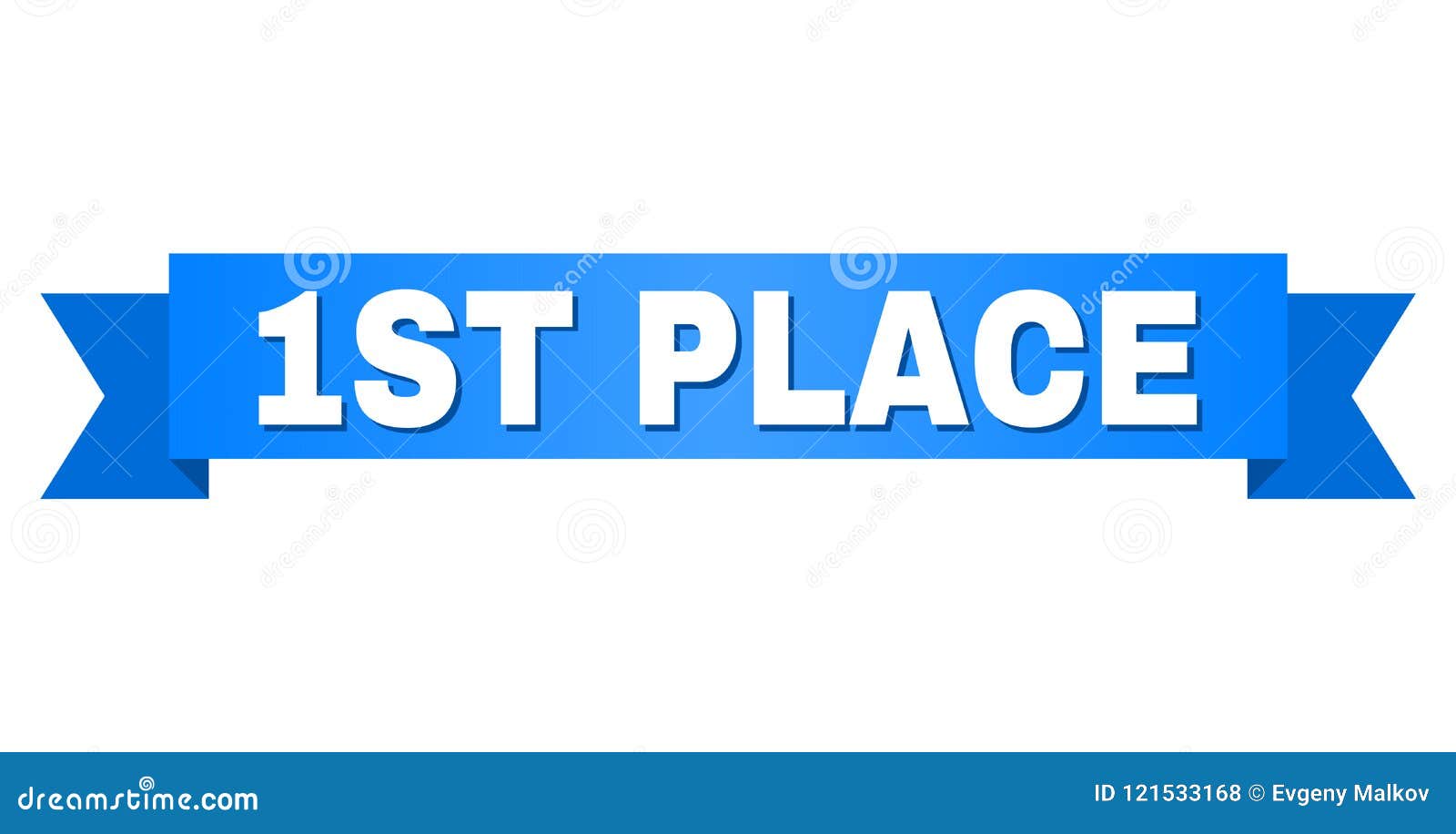 Blue Stripe with 1ST PLACE Text Stock Illustration - Illustration of ...