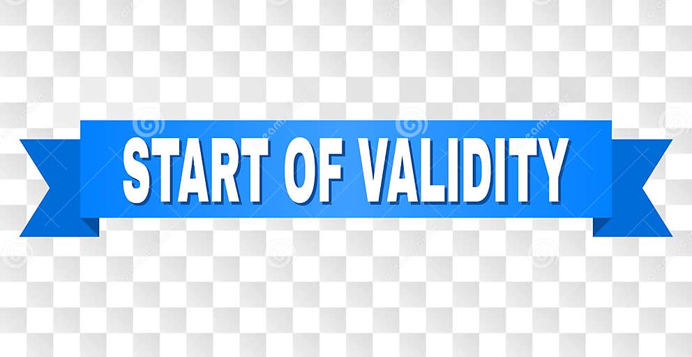 Blue Stripe with START of VALIDITY Caption Stock Vector - Illustration ...