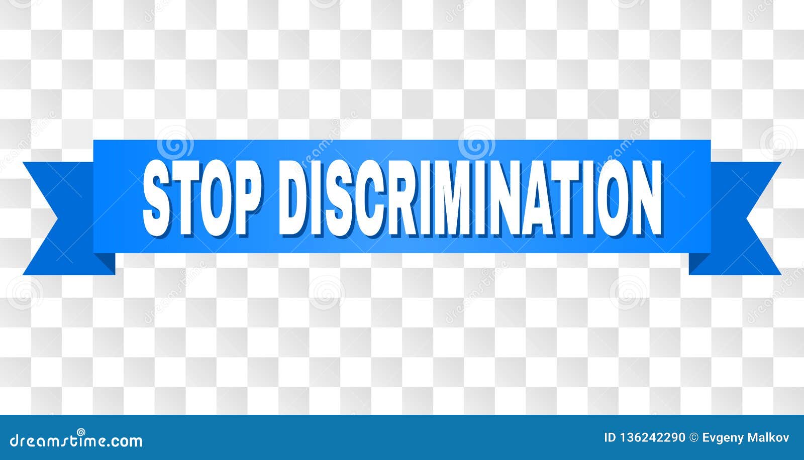 Blue Stripe with STOP DISCRIMINATION Text Stock Vector - Illustration ...