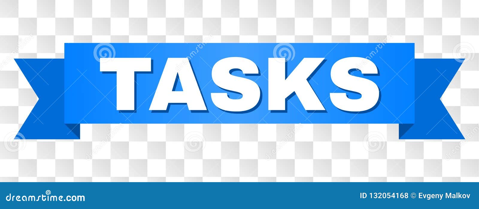 Blue Stripe with TASKS Caption Stock Vector - Illustration of band ...
