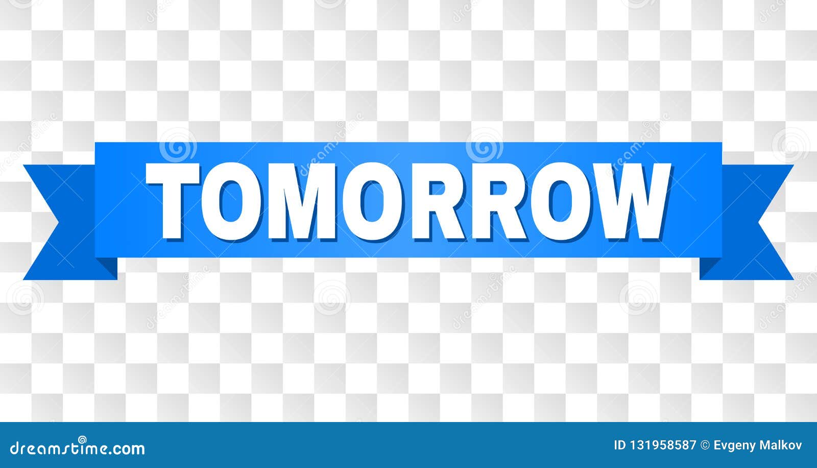 Blue Stripe with TOMORROW Text Stock Vector - Illustration of stripe ...