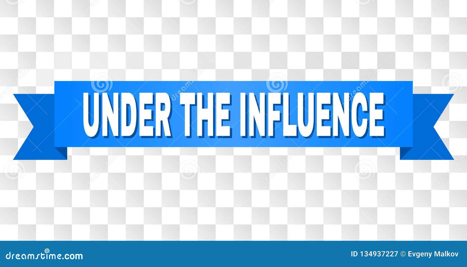 Blue Stripe with UNDER the INFLUENCE Text Stock Vector - Illustration ...