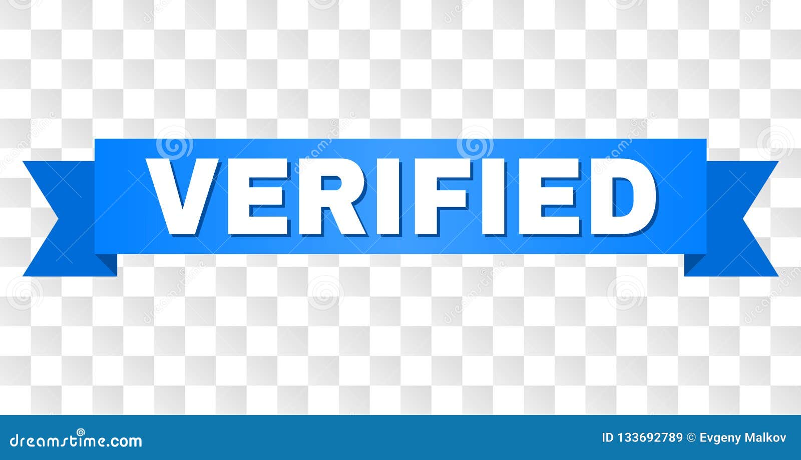 Blue Stripe with VERIFIED Caption Stock Vector - Illustration of blue ...