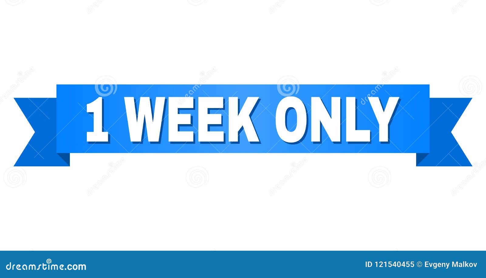 Blue Stripe with 1 WEEK only Title Stock Illustration - Illustration of ...