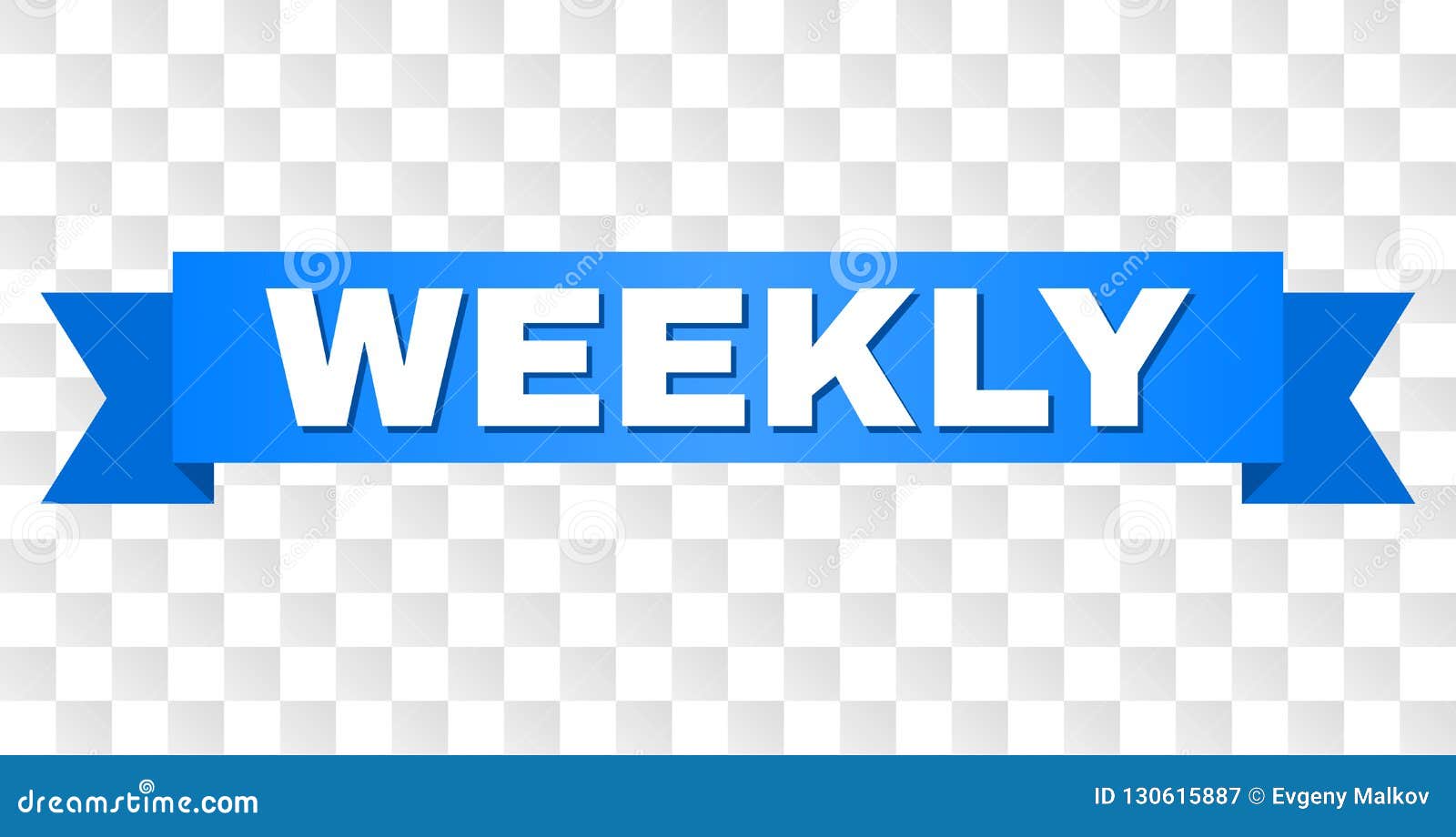 Blue Stripe with WEEKLY Title Stock Vector - Illustration of weekly ...
