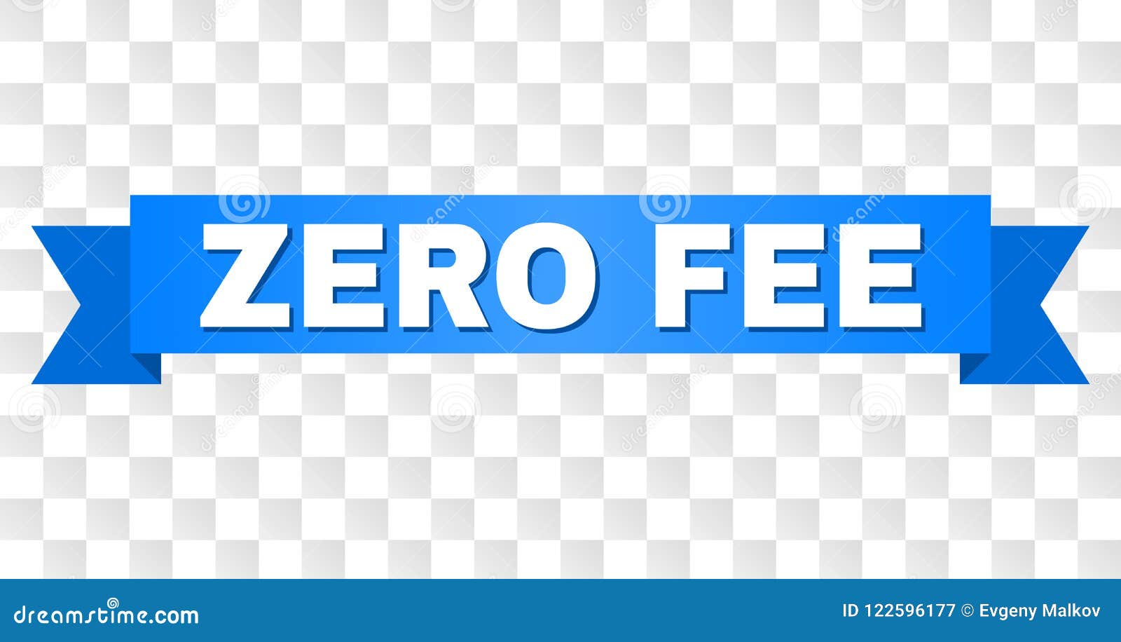 Blue Stripe with ZERO FEE Title Stock Vector - Illustration of text ...