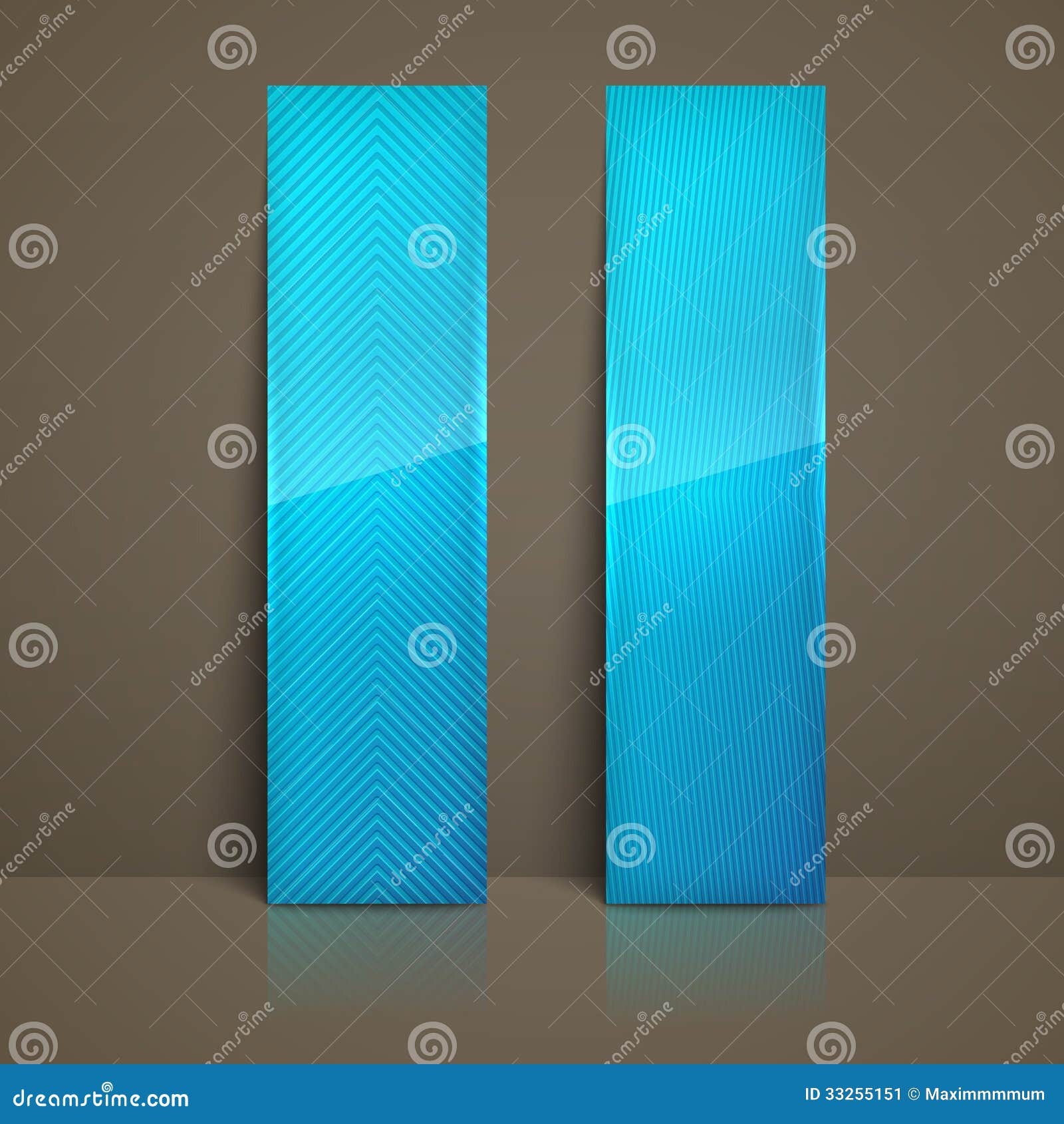 Blue striped banners stock illustration. Illustration of glossy - 33255151