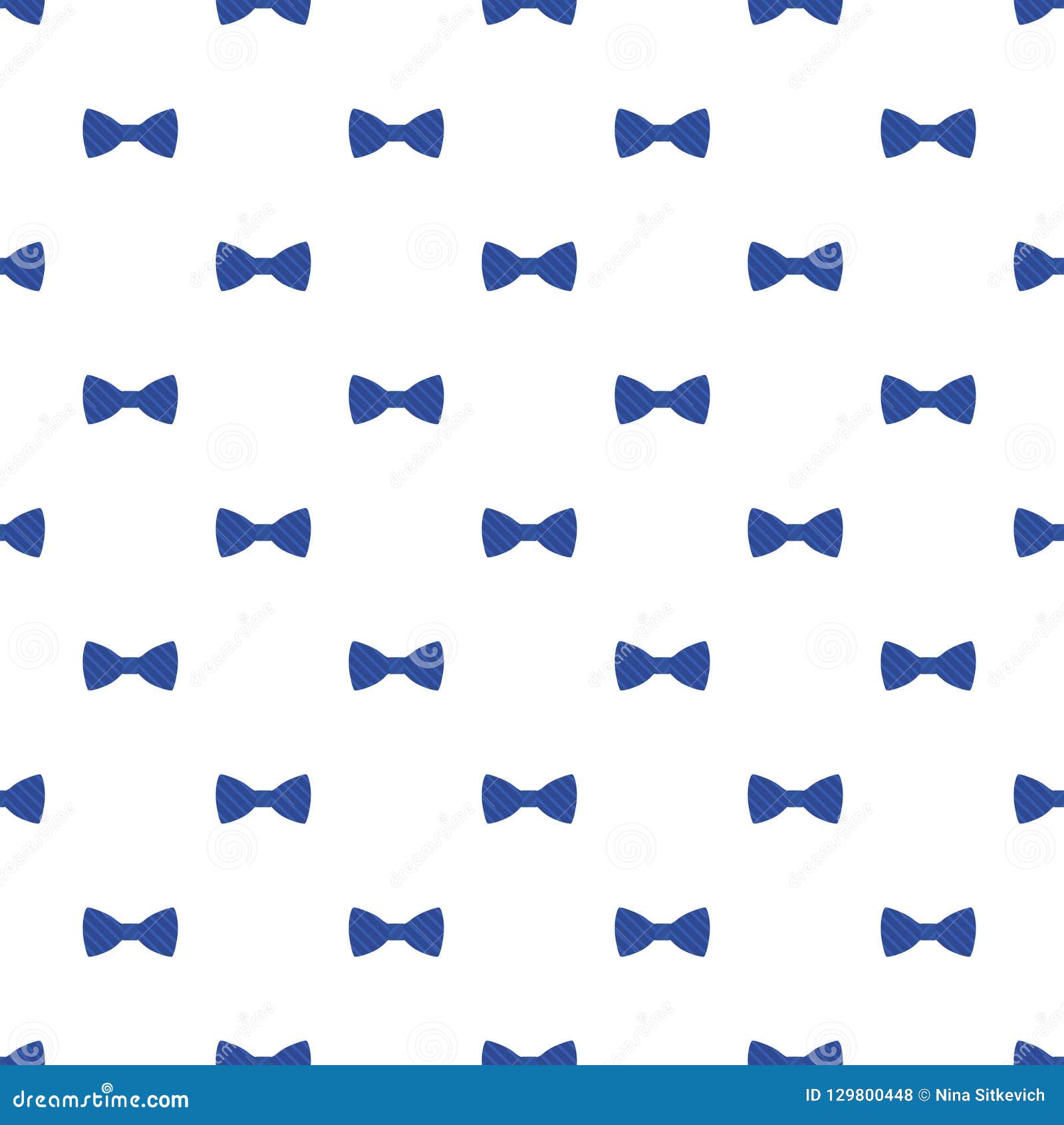 Blue Striped Bow Pattern Seamless Stock Vector - Illustration of ...