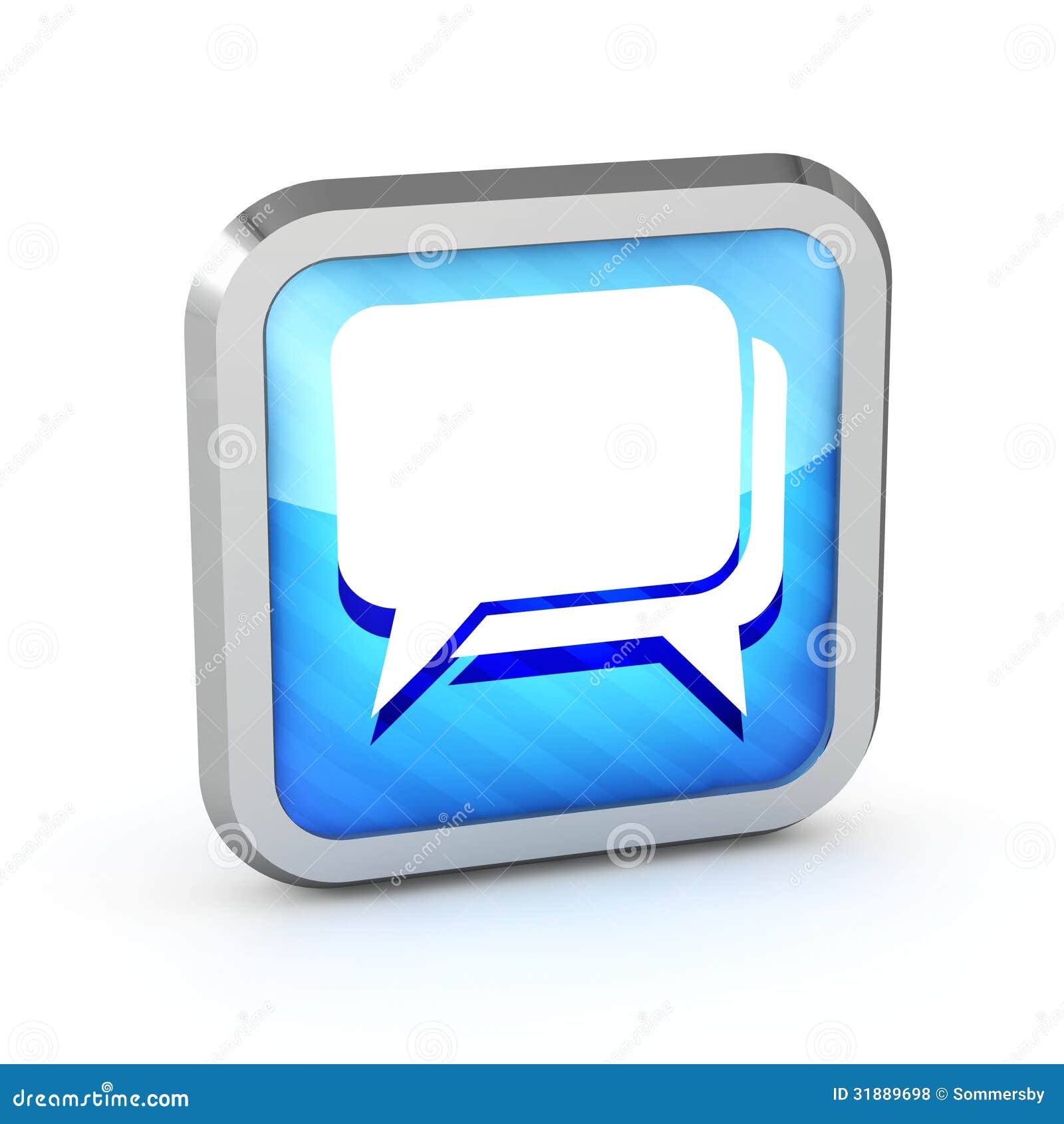 Blue striped dialog icon stock illustration. Illustration of forum ...