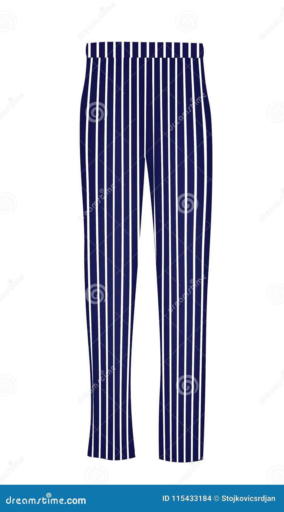 Blue striped pants stock vector. Illustration of short - 115433184