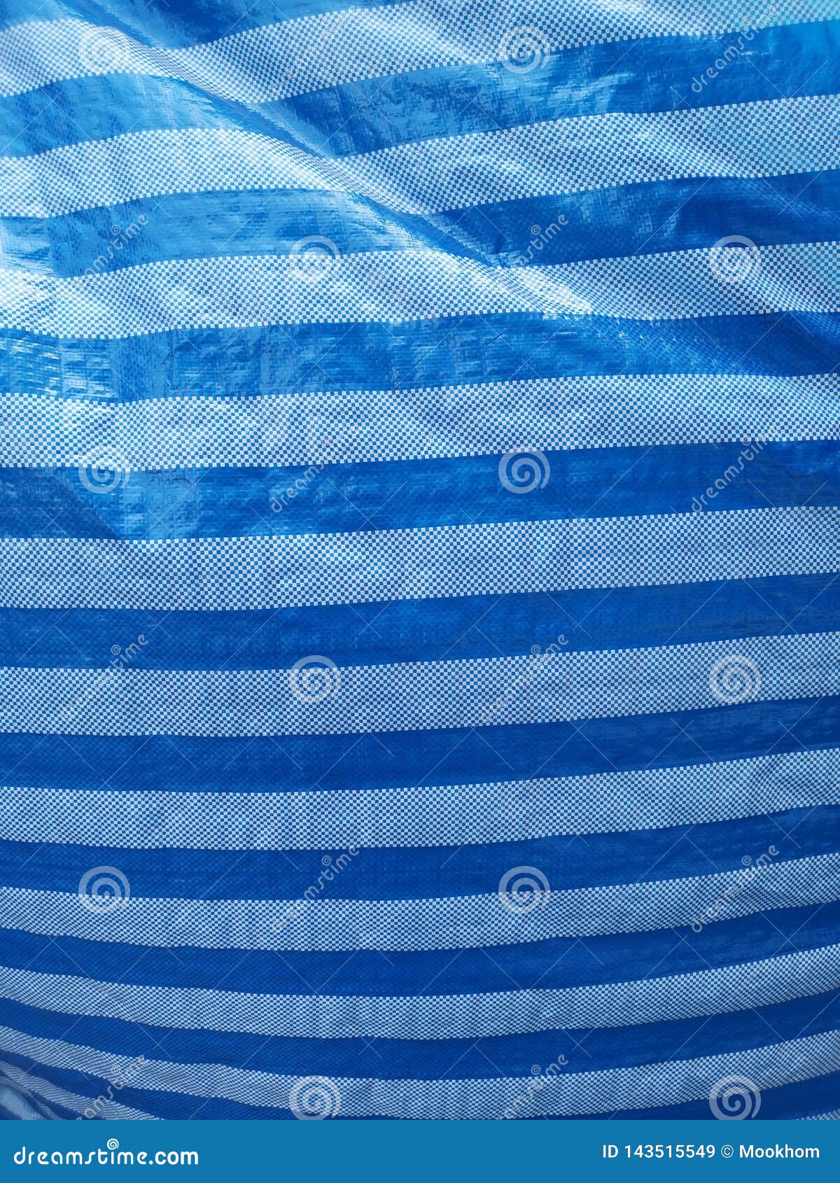 Blue Striped Plastic Sheet Background Stock Image - Image of fabric ...