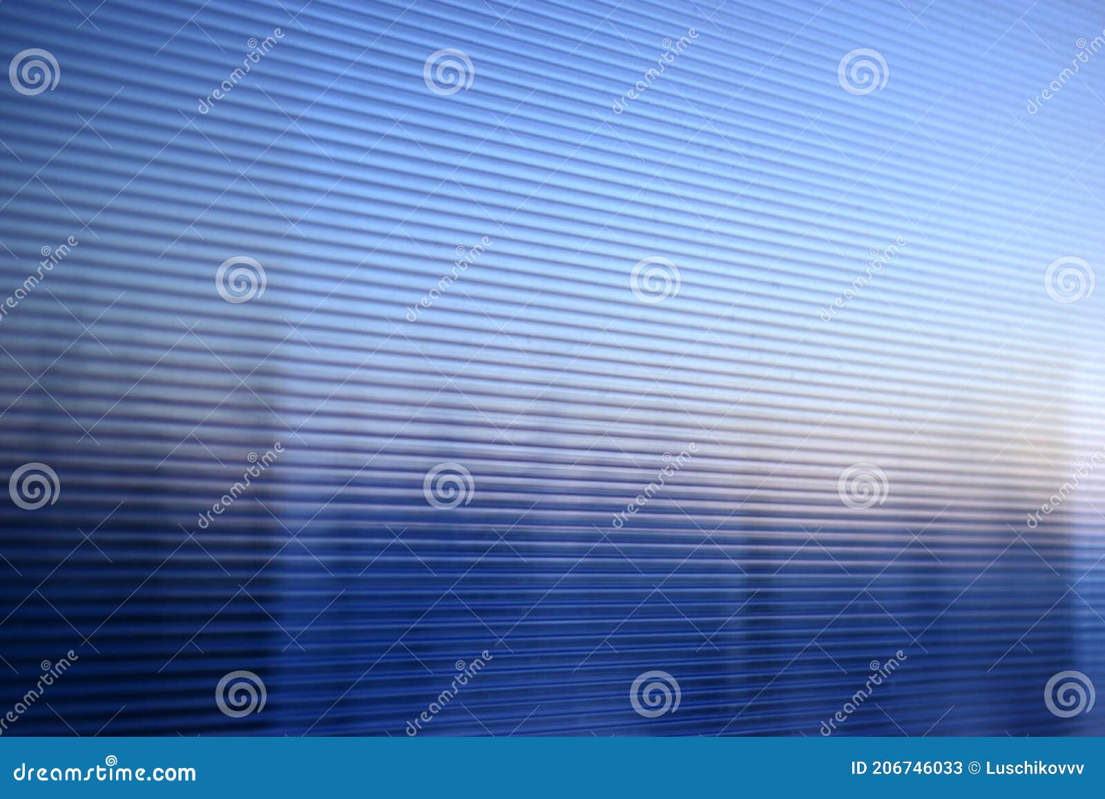 Blue Striped Polycarbonate Surface with Reflection Stock Image - Image ...