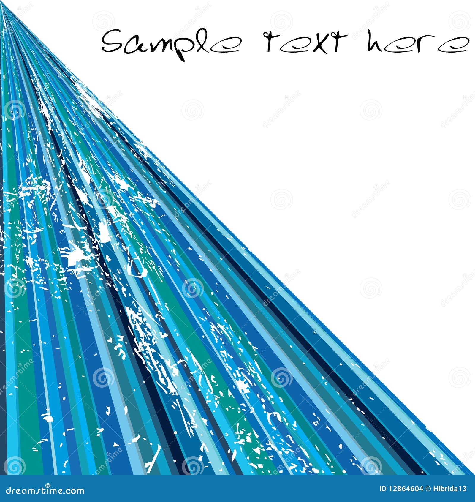Blue Stripes with Sample Text Stock Illustration - Illustration of ...