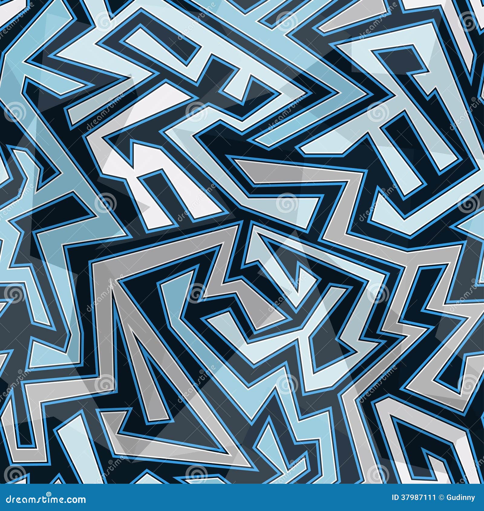 Blue Stripes Seamless Pattern Stock Vector - Illustration of pattern ...