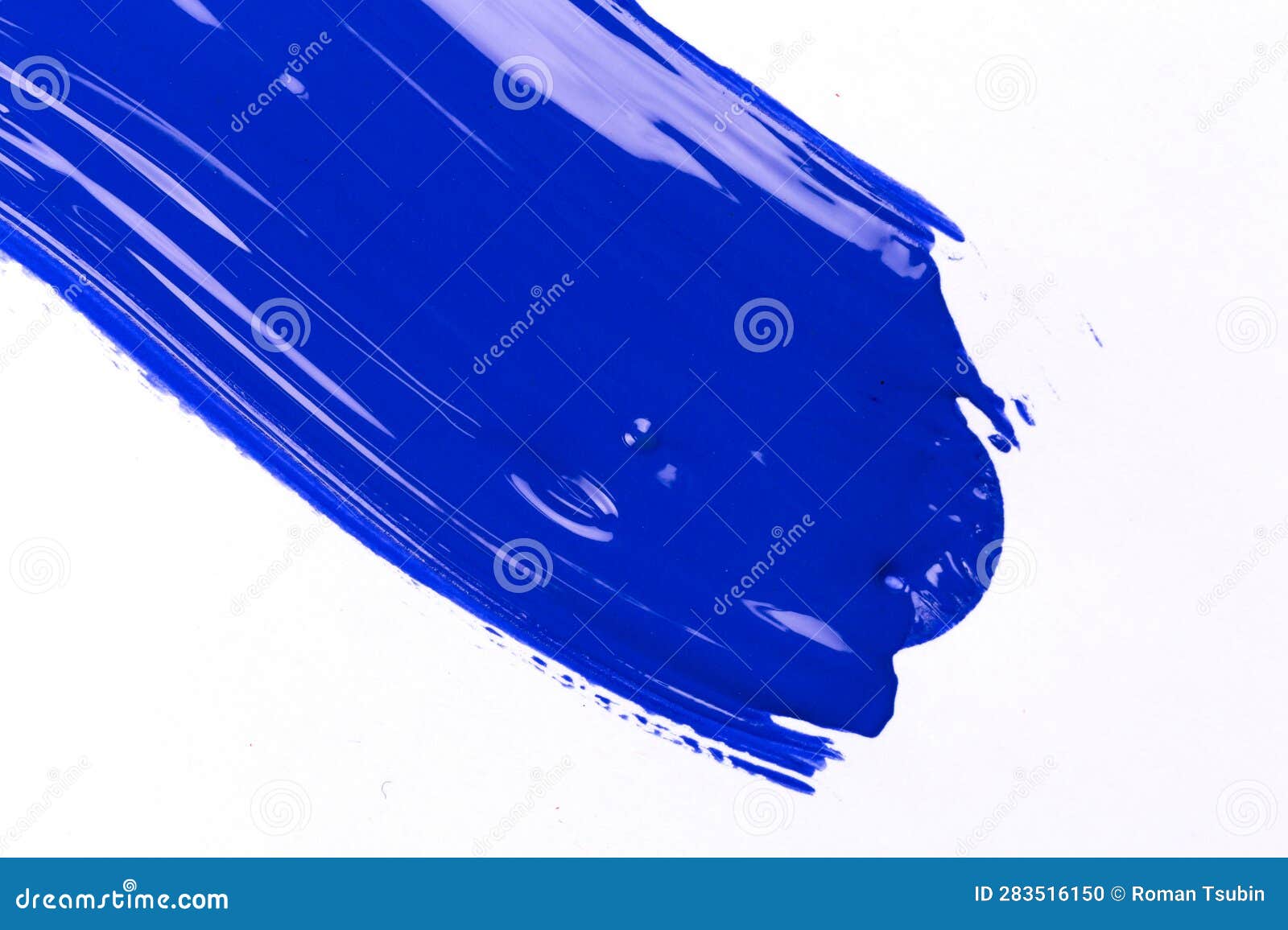 Blue Stroke of the Paint Brush Stock Photo - Image of design ...