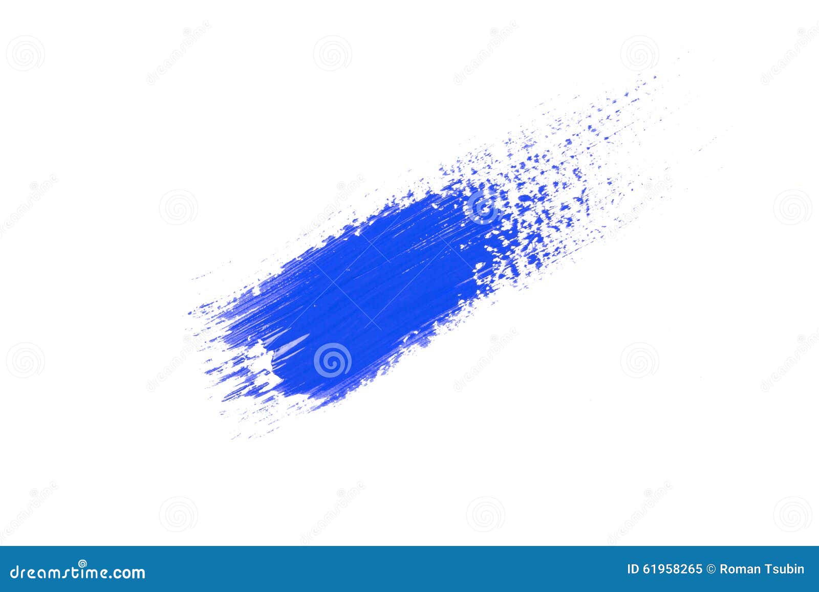 Blue Stroke of the Paint Brush Stock Image - Image of creativity ...
