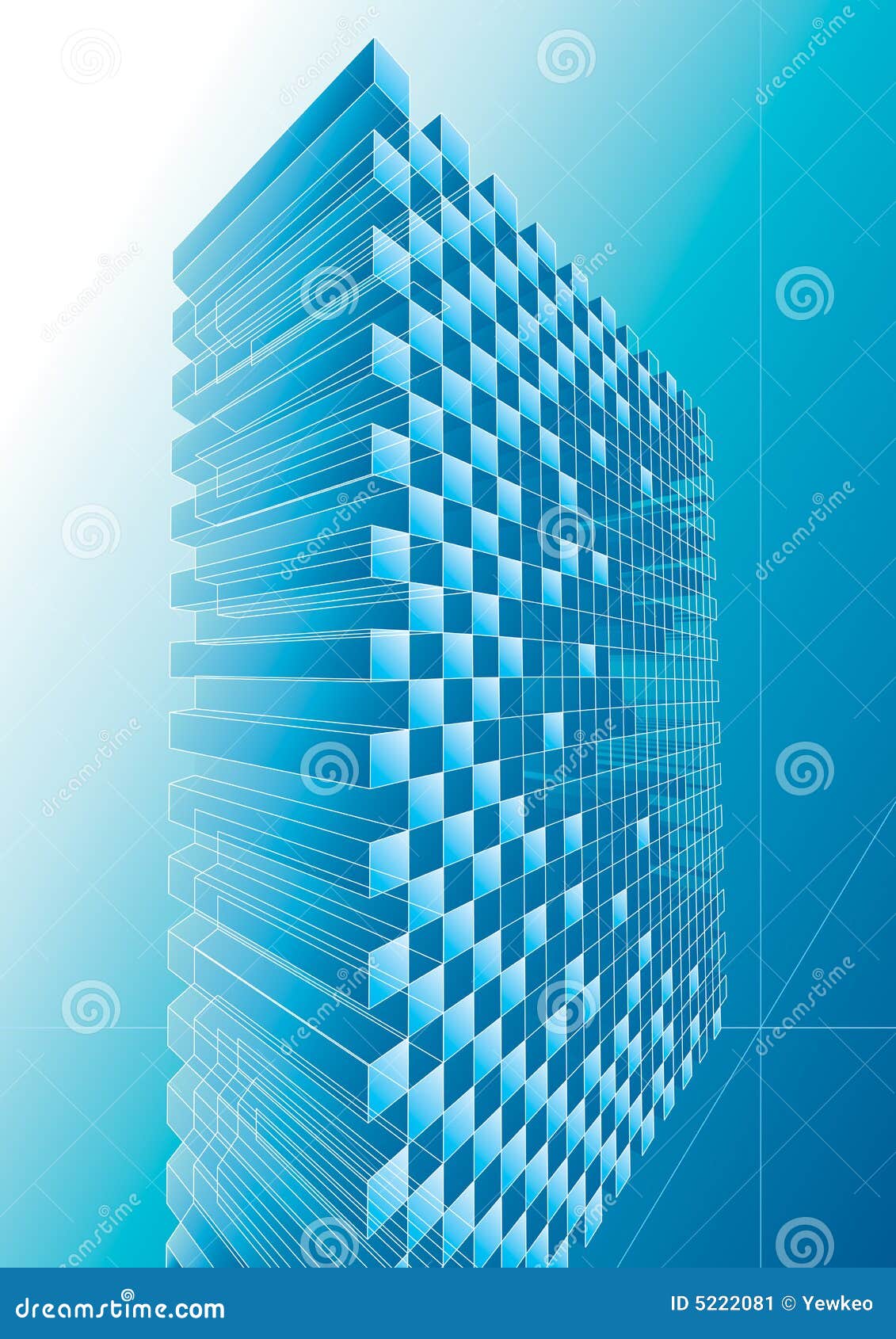 Blue structure abstract stock vector. Illustration of generated - 5222081