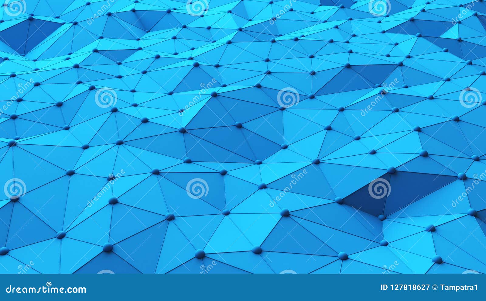 Blue Structure of Network Connection Triangle in Digital Compute Stock ...