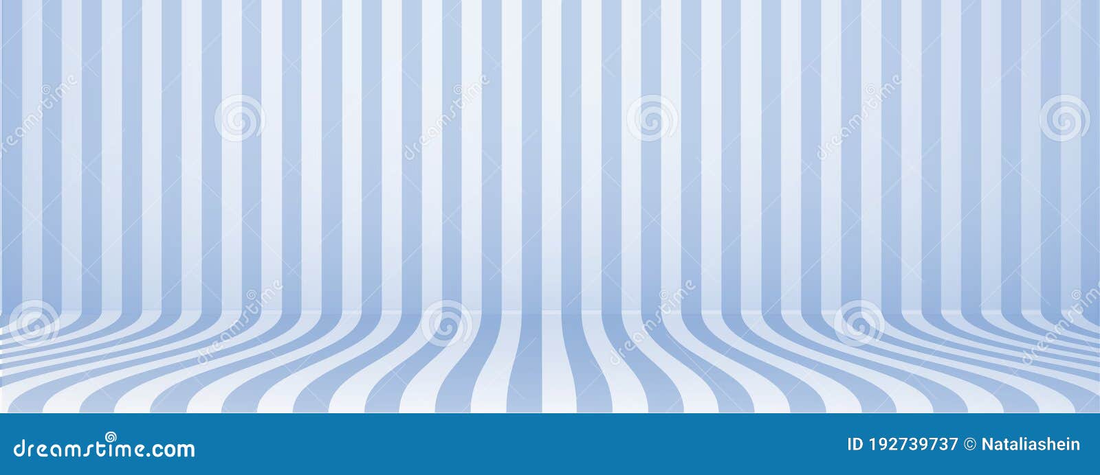Blue Studio Background with Stripes, Horizontal, Retro Style Stock ...