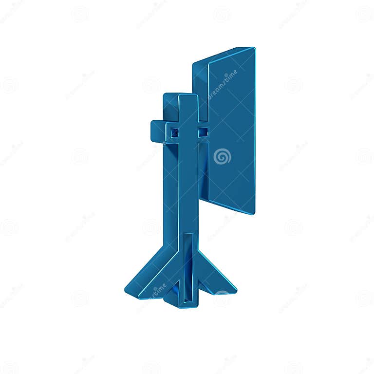 Blue Studio Light Bulb in Softbox Icon Isolated on Transparent Background. Shadow Reflection ...