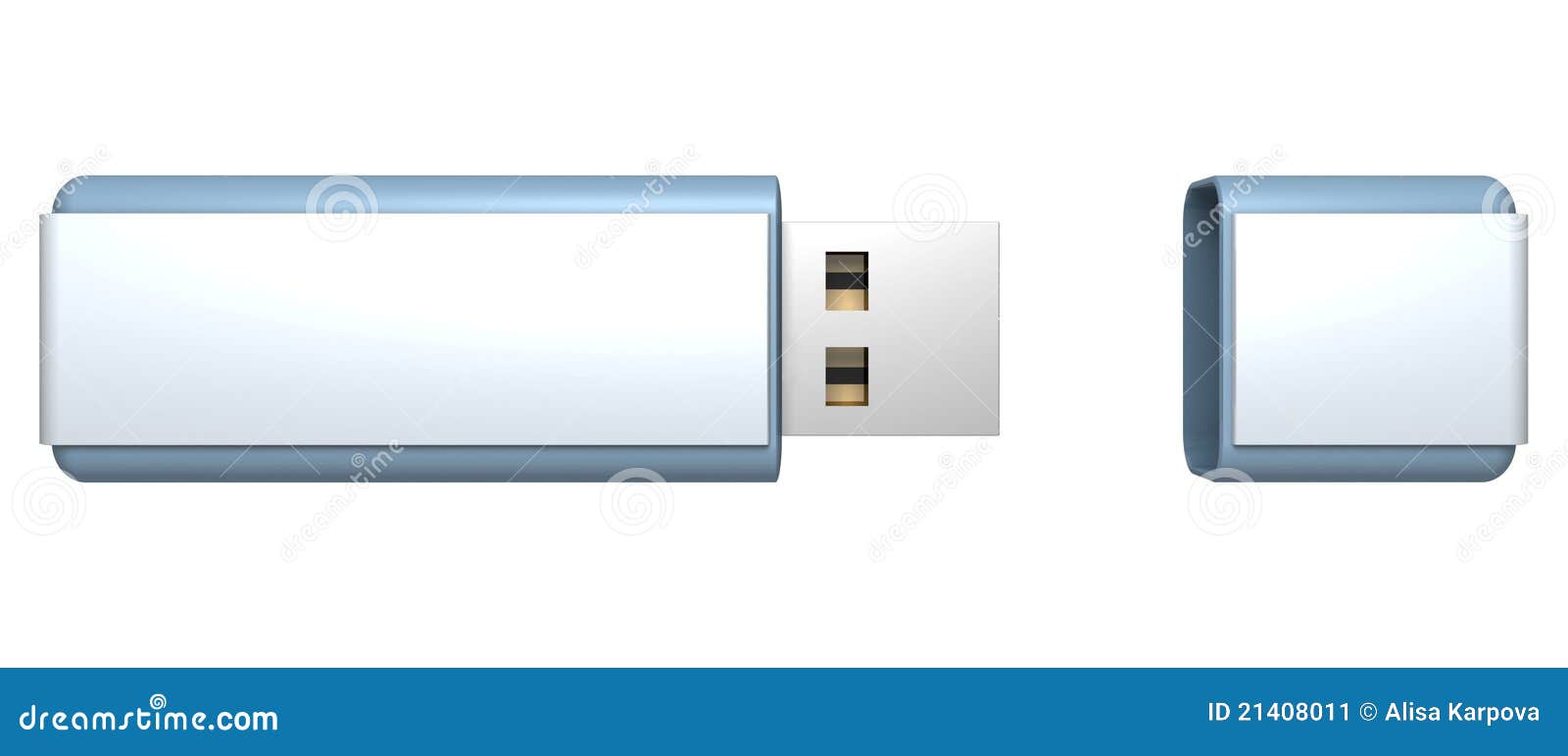 Blue Stylish USB Flash Drive Memory Stock Illustration - Illustration ...