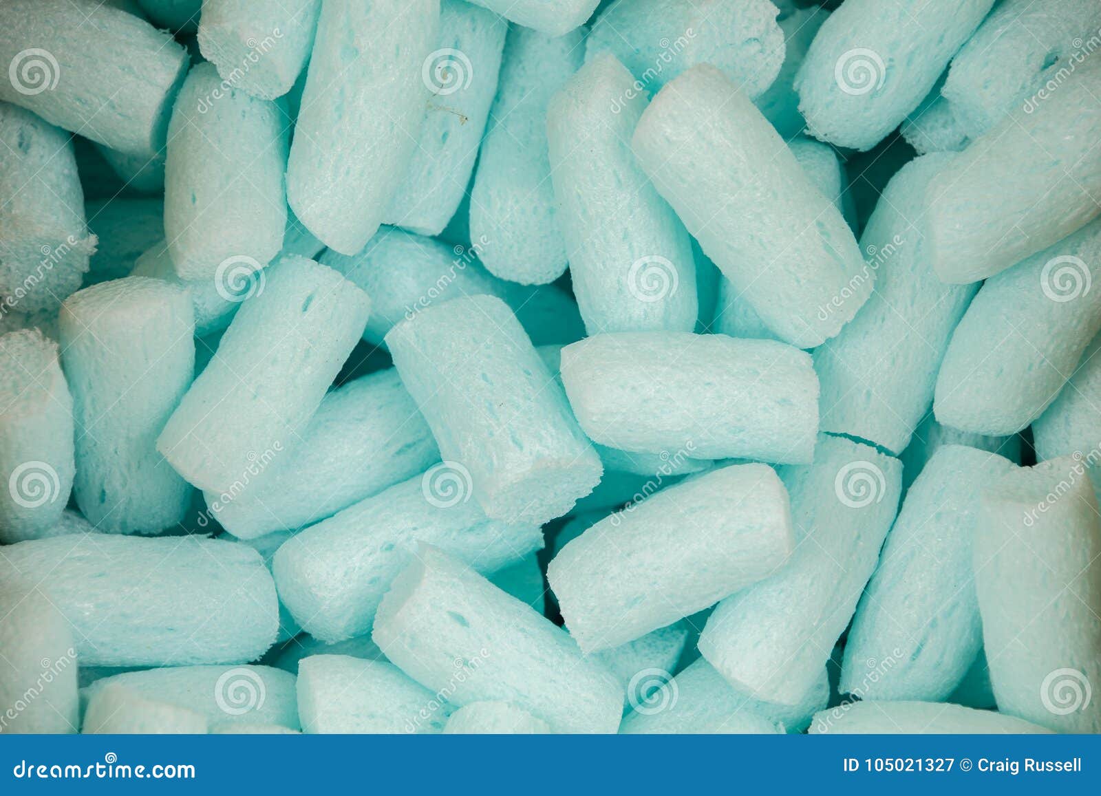 Blue styrofoam pellets stock image. Image of shipping - 105021327
