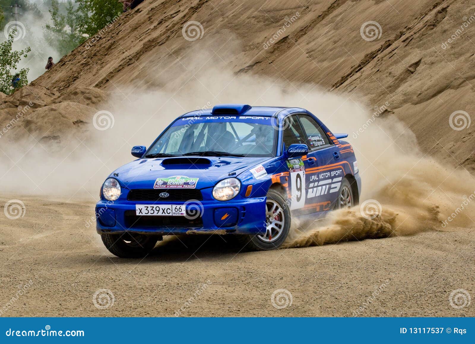 Blue Subaru Impreza at Rally Editorial Photography - Image of ...