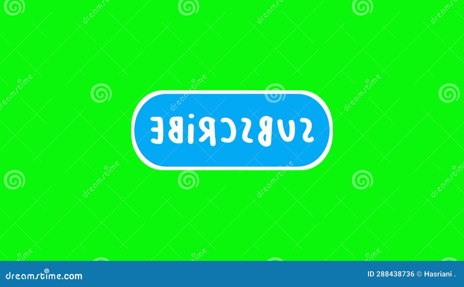 Blue Subscribe Button Animated on Green Screen Chroma Key. Stock ...