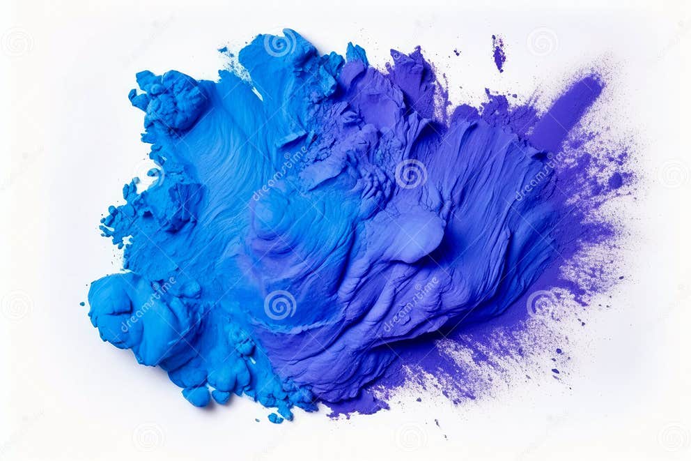 Blue Substance is on White Surface with White Background. Generative AI ...