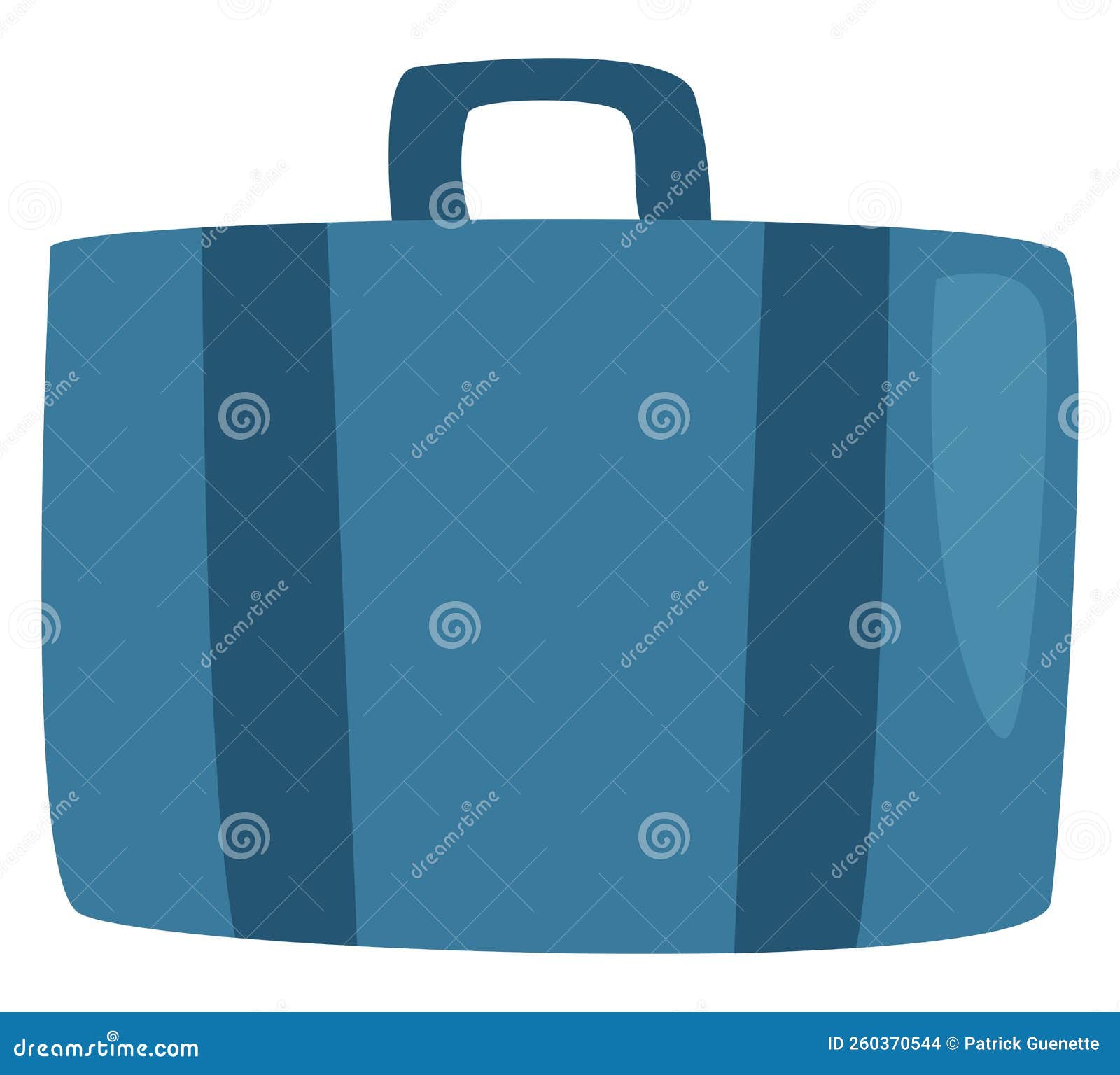 Blue suitcase, icon stock vector. Illustration of finance - 260370544