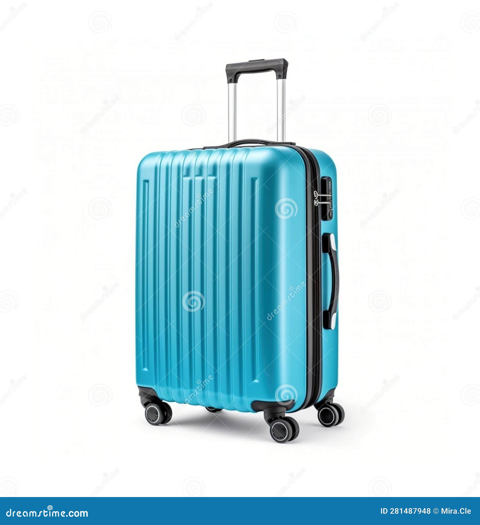 Blue Suitcase Isolated on the White Background, Created with Generative ...