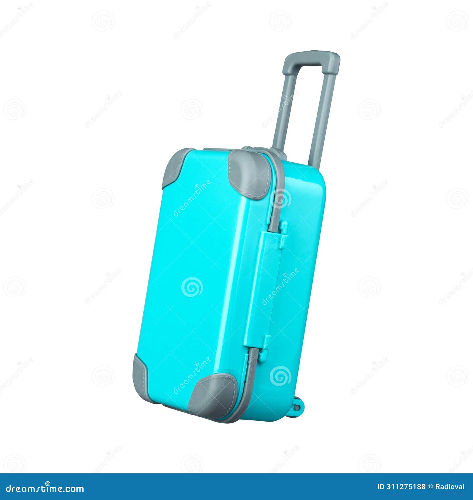 Blue Suitcase. Side View. Isolated on a White Background. Trips Stock ...