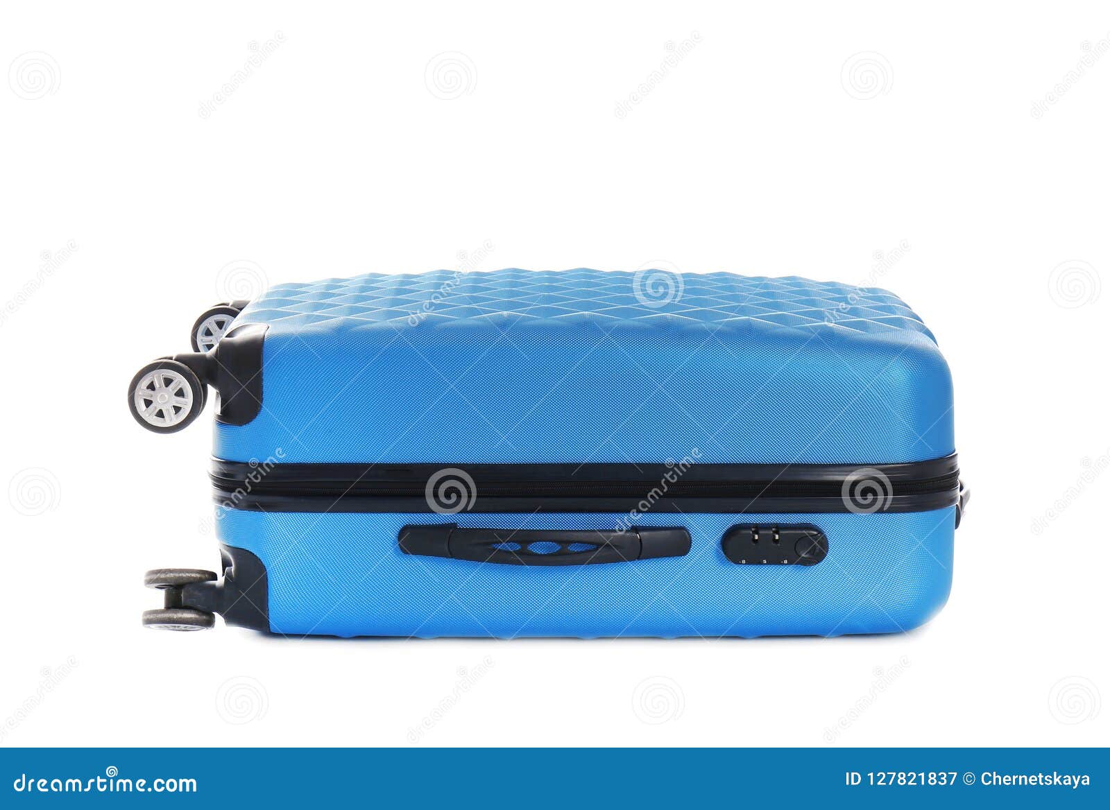 Blue Suitcase for Travelling Stock Image - Image of leisure, moving ...